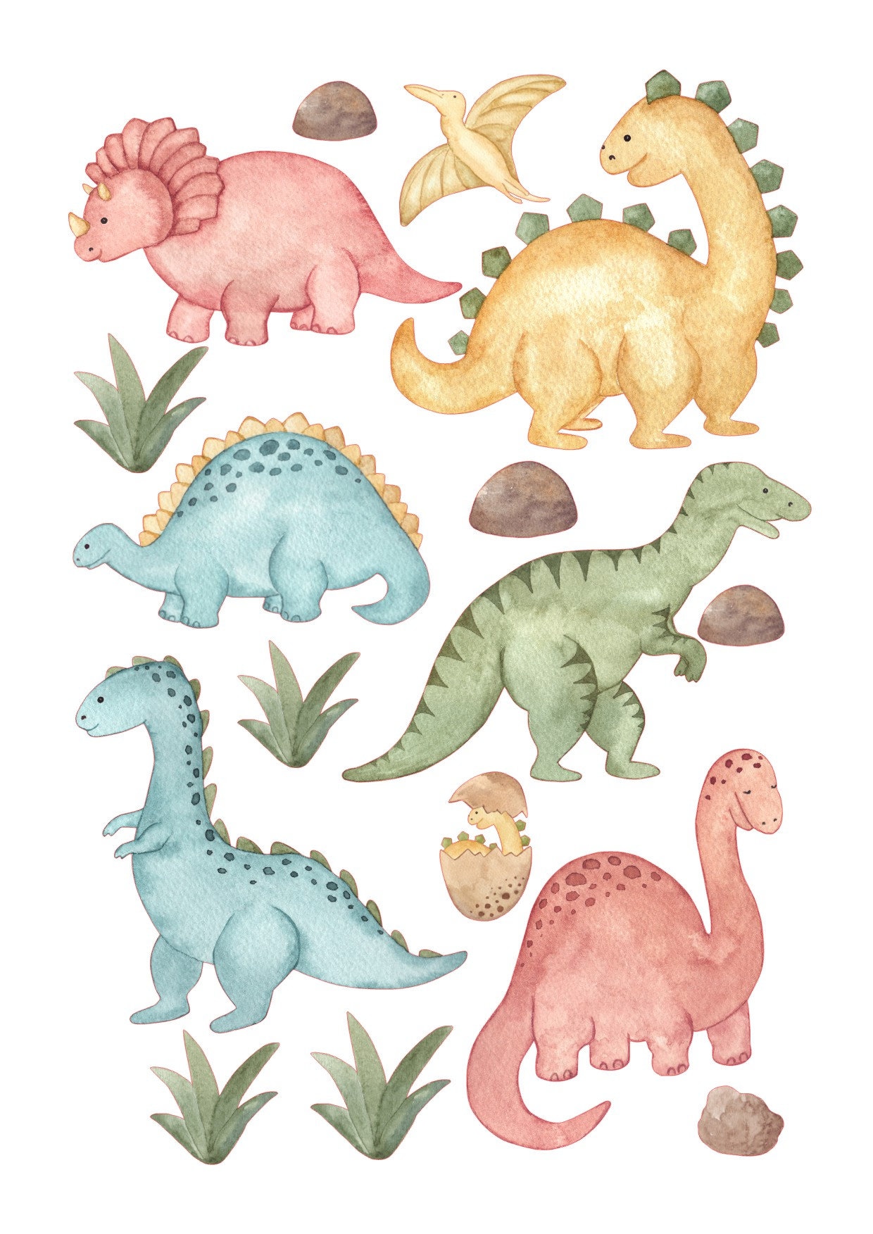 Cake Scene Cute Dinosaurs Pre Cut Edible Icing Sheet, Dinosaur Cake ...