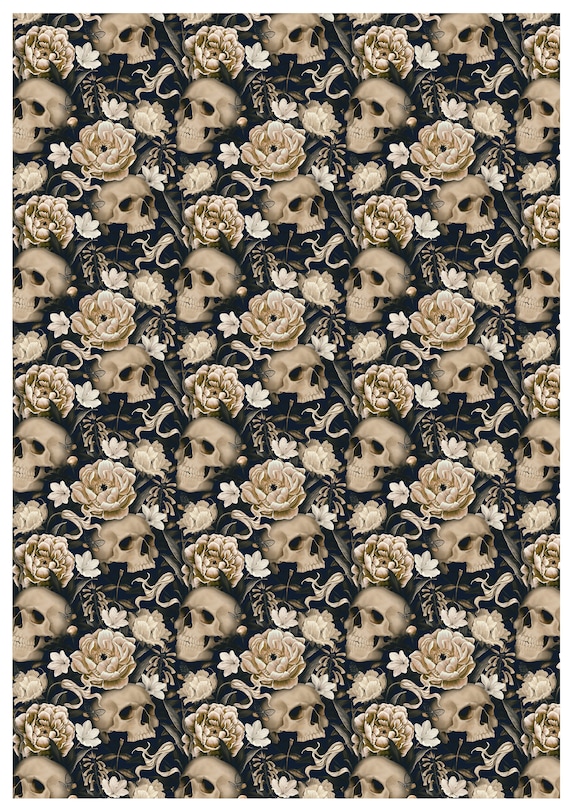 A4 Halloween Gothic Garden Print Edible Icing Sheet - Etsy