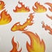 Pack of 20 Edible Wafer Die Cut Flames - Edible, Edible Fire Toppers ...
