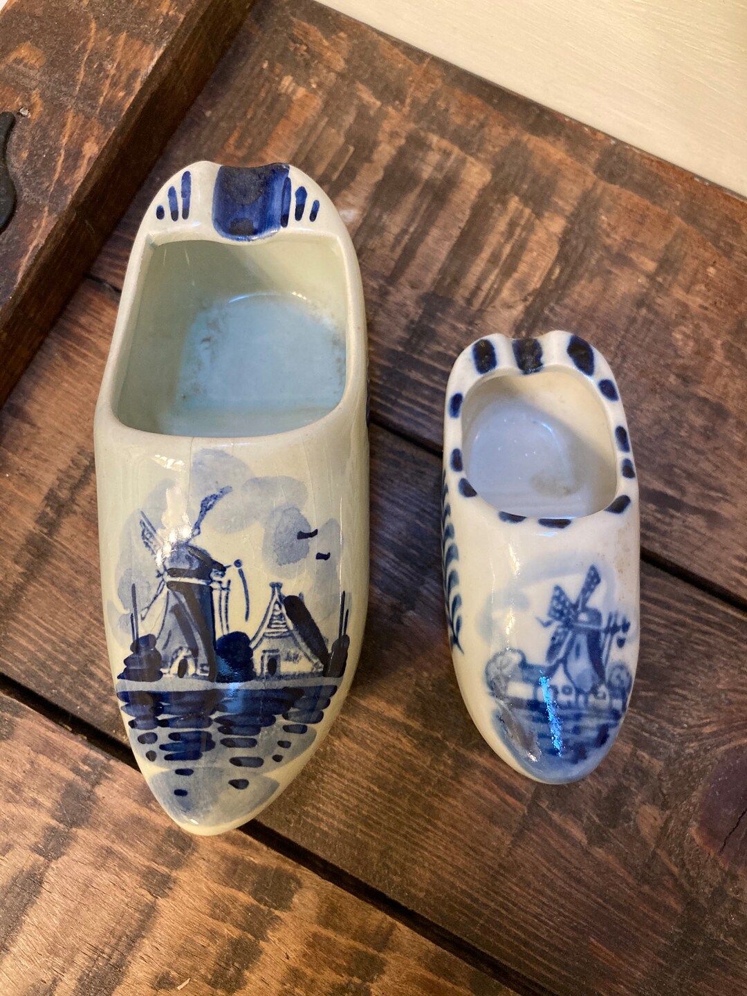 Delft Blue Clogs, Vintage Delft, Holland, Blue and White Decor - Etsy