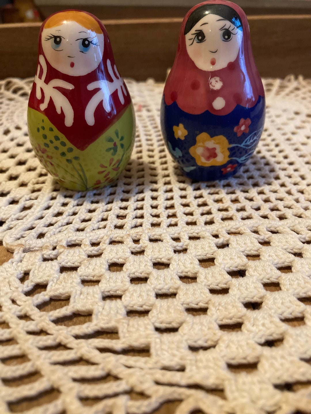 Set of Babushka Ceramic Table Markers Table Decor Shelf - Etsy