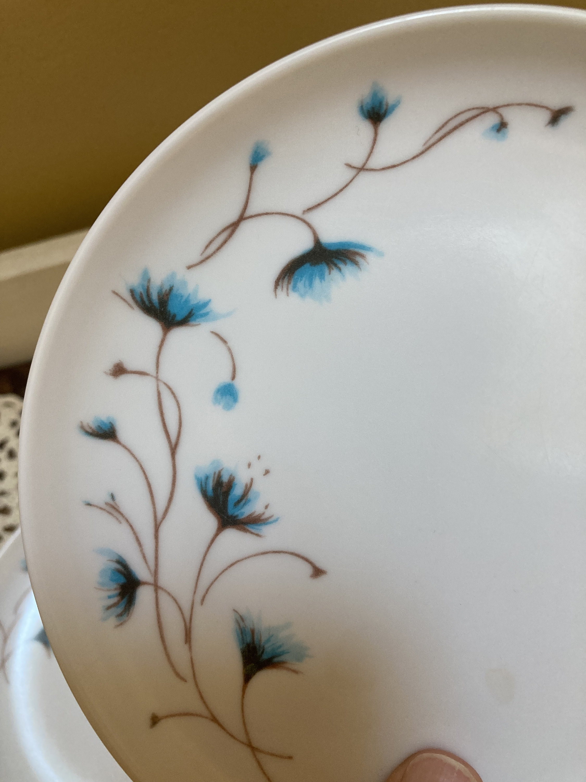 Vintage Kekro MCM Melmac Plates 7 Blue Floral Plates - Etsy