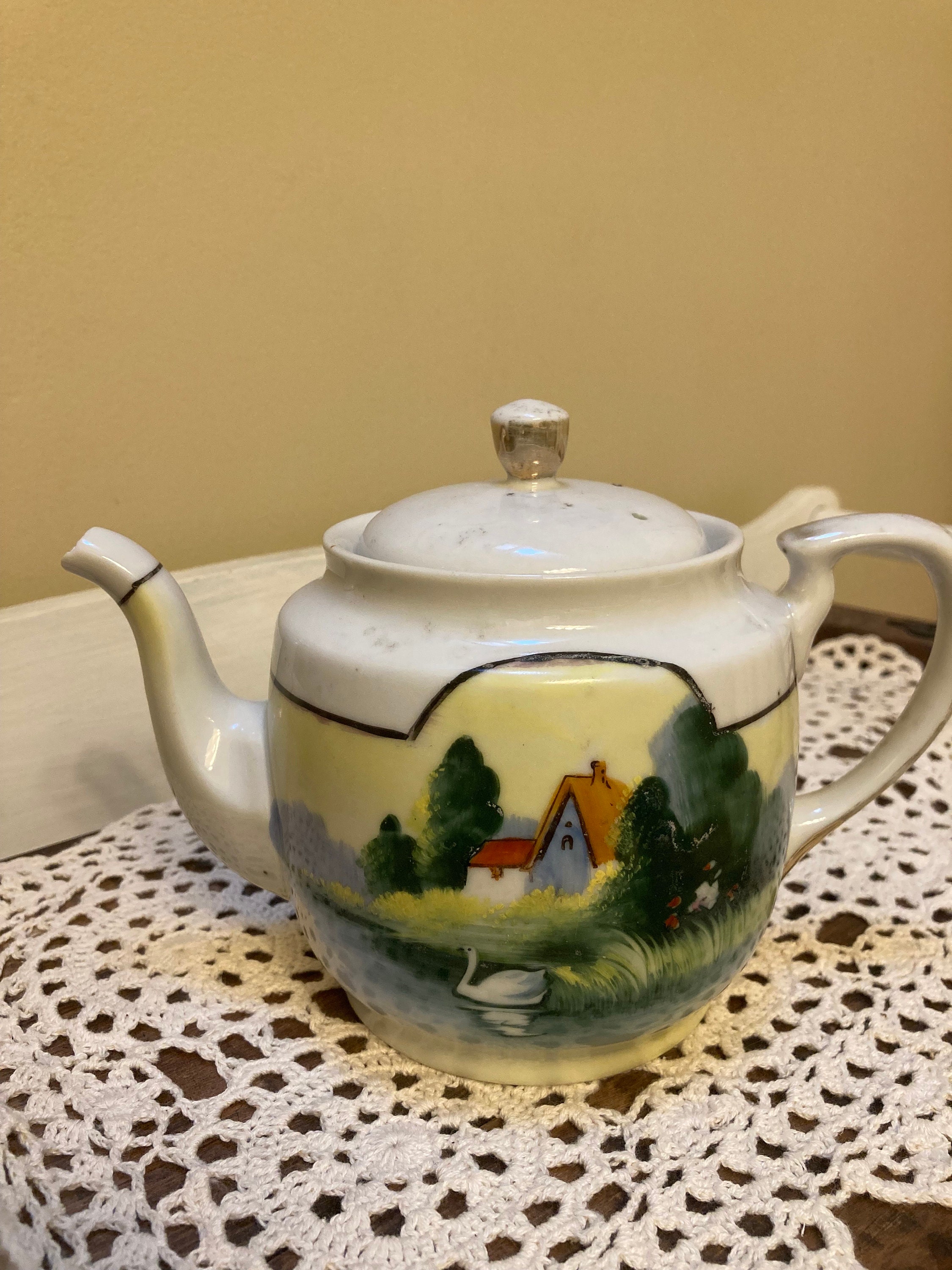 Vintage Hand Painted Lusterware Japanese Teapot, Vintage Teapot ...