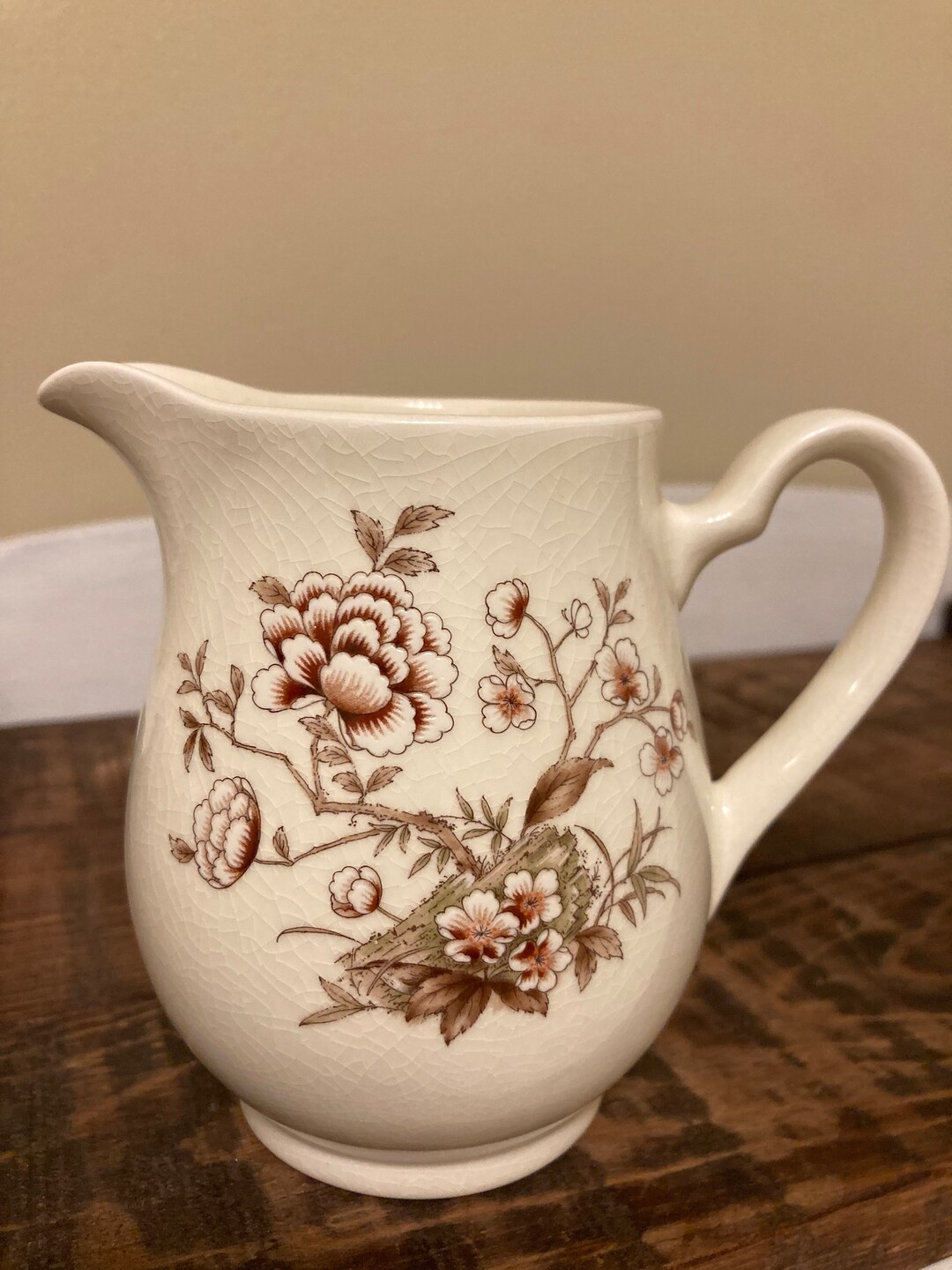 Vintage Noritake Creamer, Oriental Dream Creamer, White and Brown ...