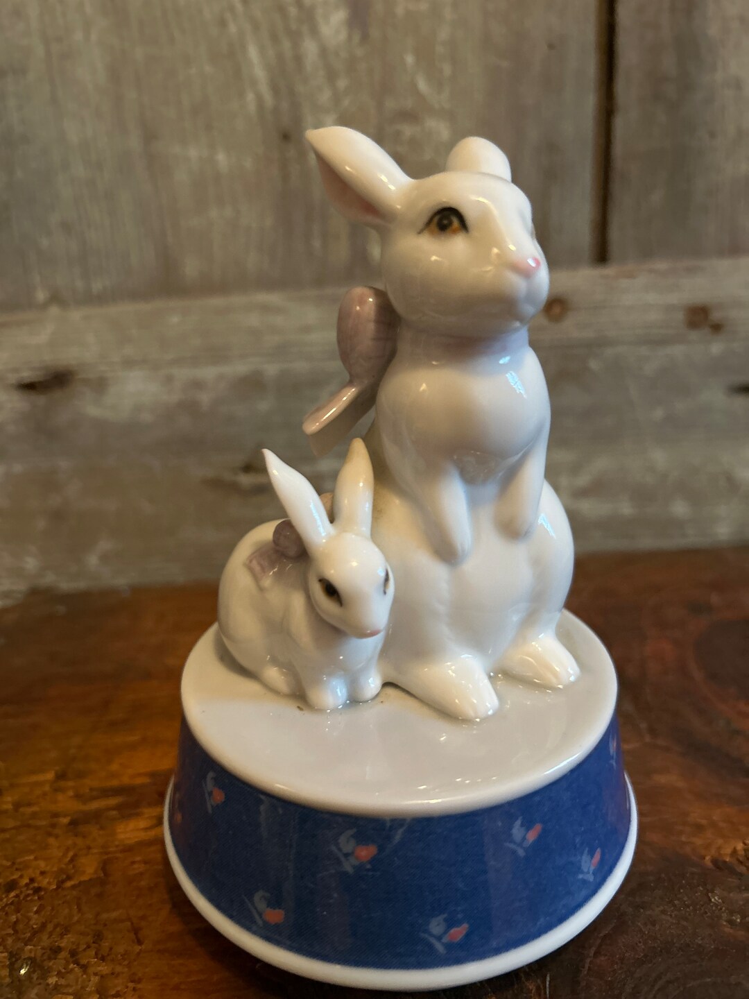 Vintage Otagari Rabbit Music Box, Easter Music Box, Bunny Music Box ...