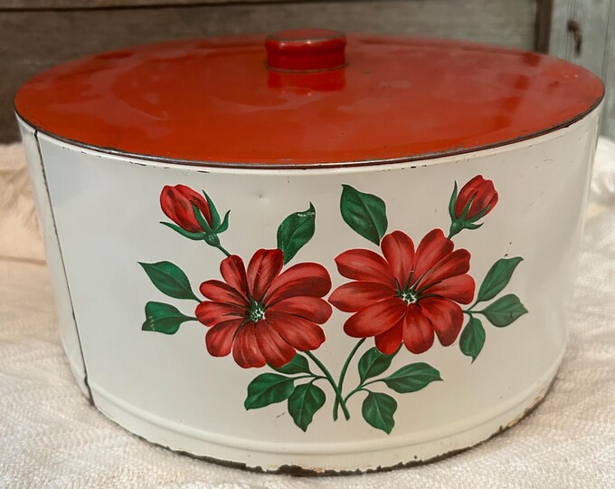 Vintage Cake Cover, Red and White Cake Cover, Farmhouse, Vintage Cake ...