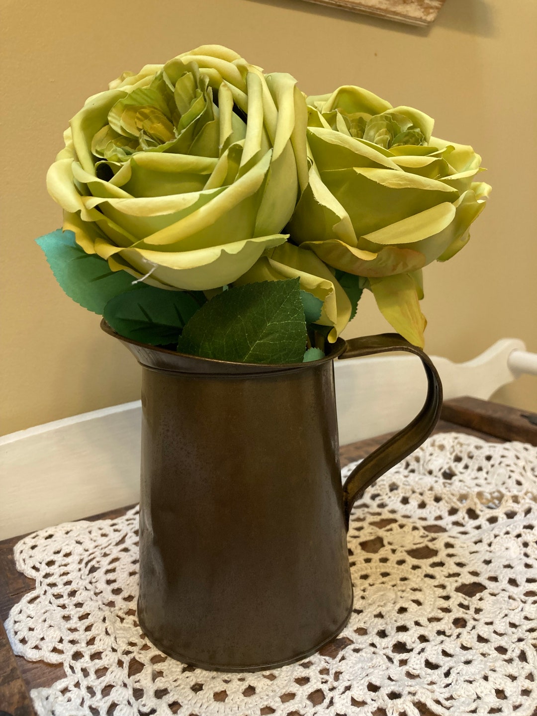 1 Qt. Tin Can With Soldered Handle, Antique Watering Can, Vintage ...