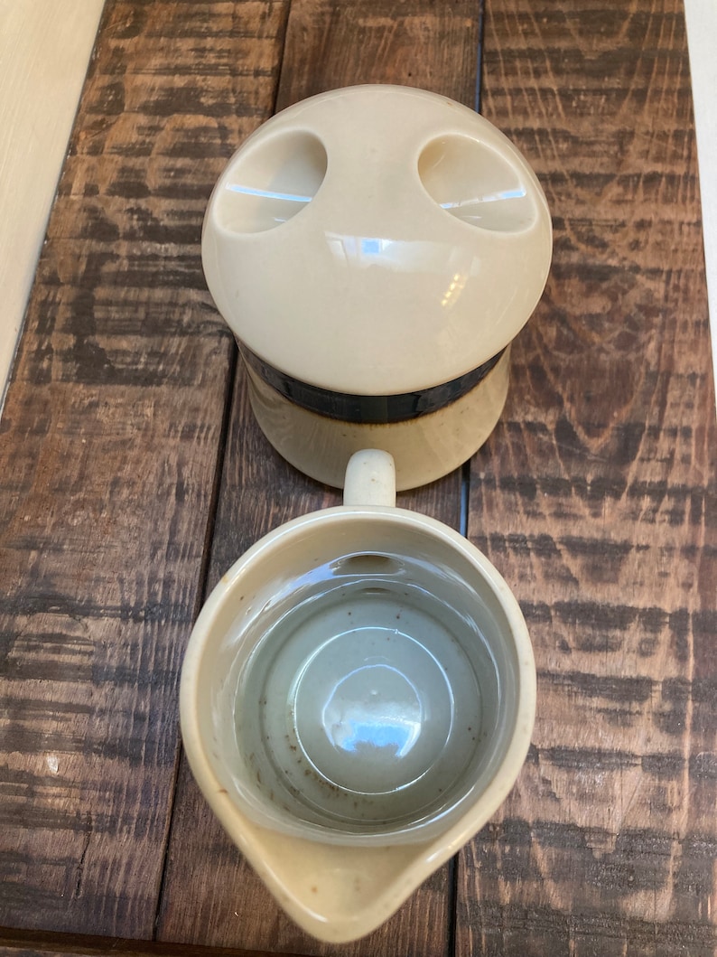 Vintage Sango Rainbow Creamer and Sugar Bowl: Japanese Stoneware ...
