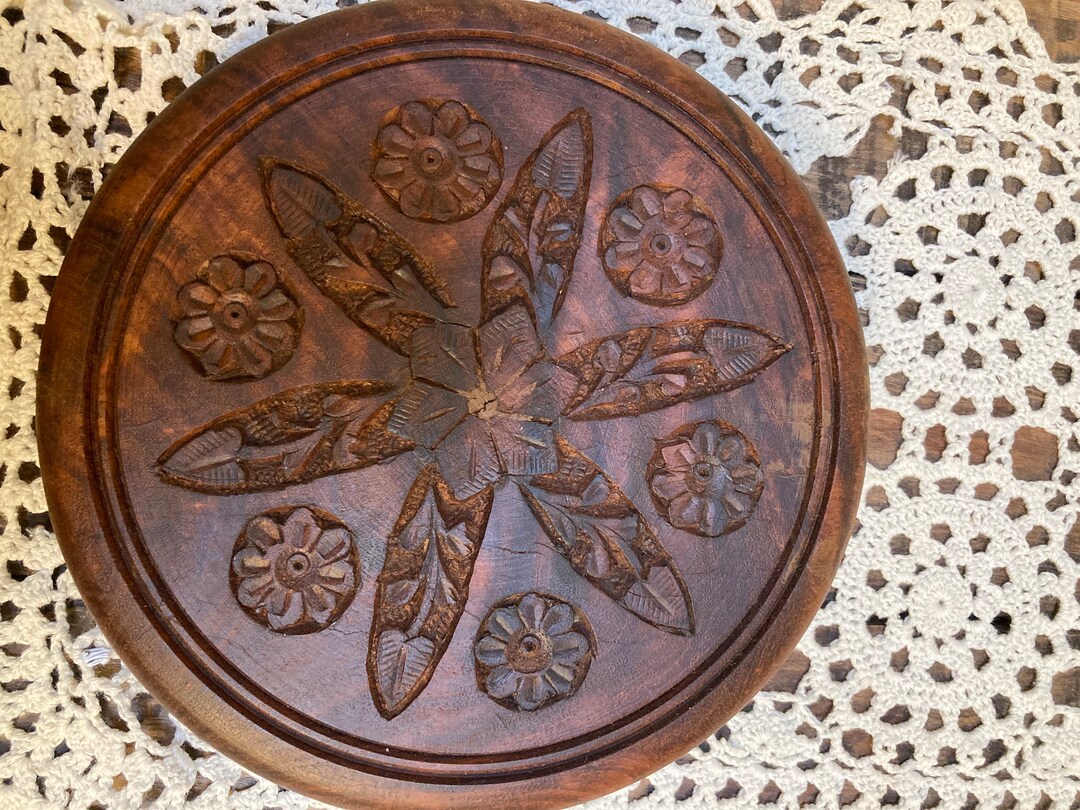 Vintage Trivet, Wooden Raised Trivet, Boho Decor, Cottagecore, Trivet ...