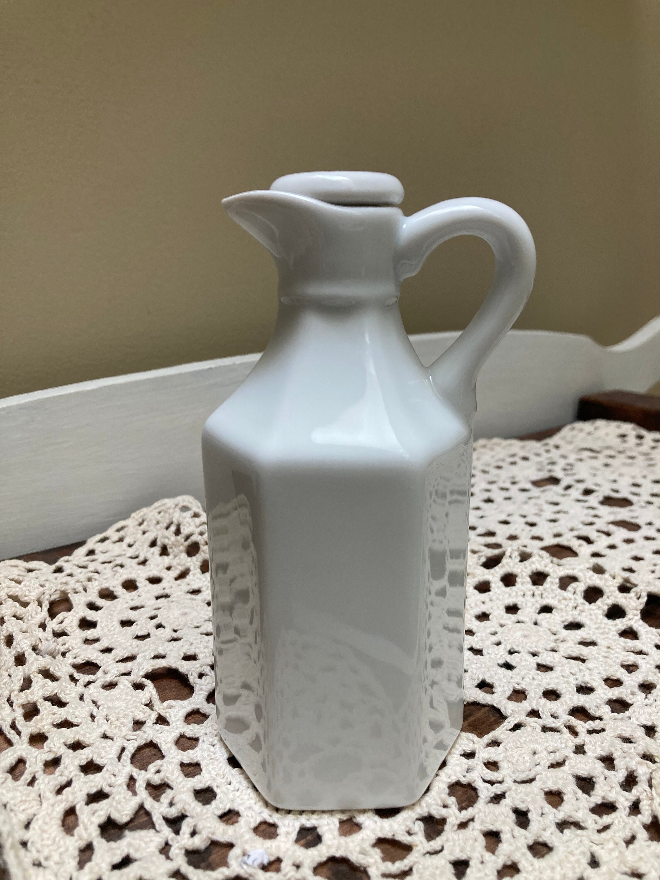 Vintage White Cruet, Link Charter Int'l Ltd Cruet, Farmhouse ...