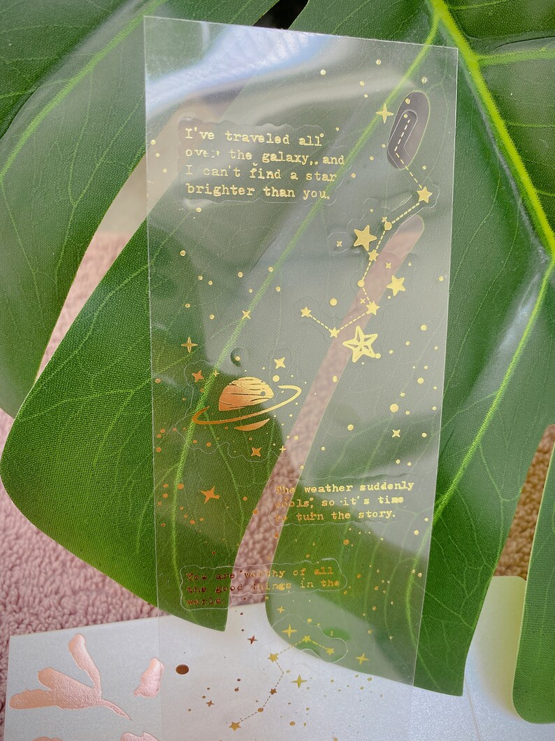 Hoitattoo Glass Interstellar Transparent Sticker Set/aesthetic Clear ...