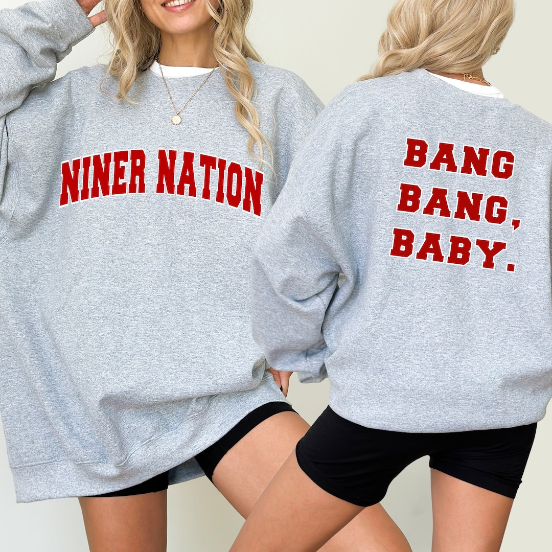 49ers Football Sweatshirt, Niners San Francisco Crewneck, Forty Niners ...
