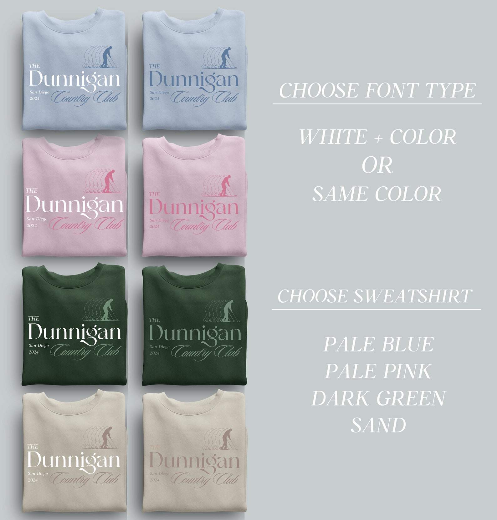 Custom Last Name Bachelorette Country Club Sweatshirt, Engagement ...