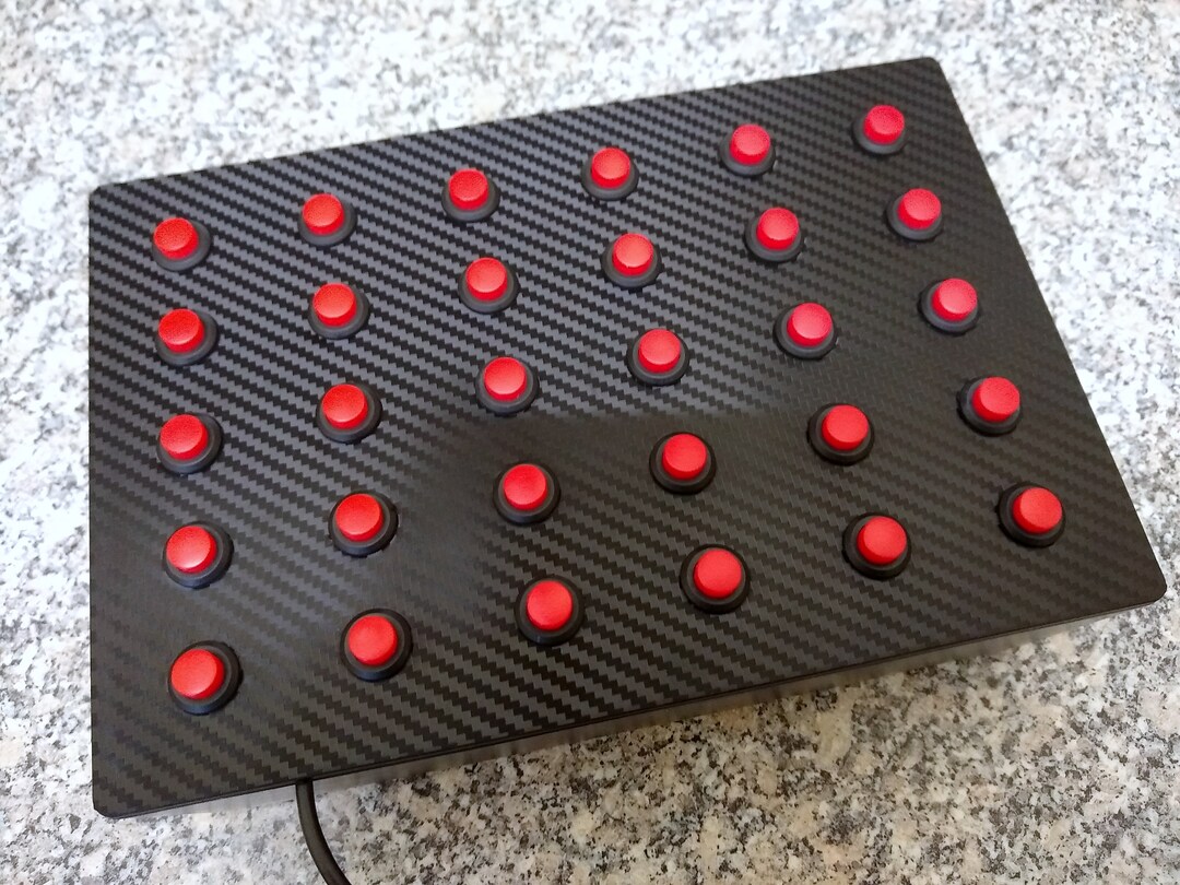 30 Function USB Push Button Switch Box for PC Driving / Racing and ...