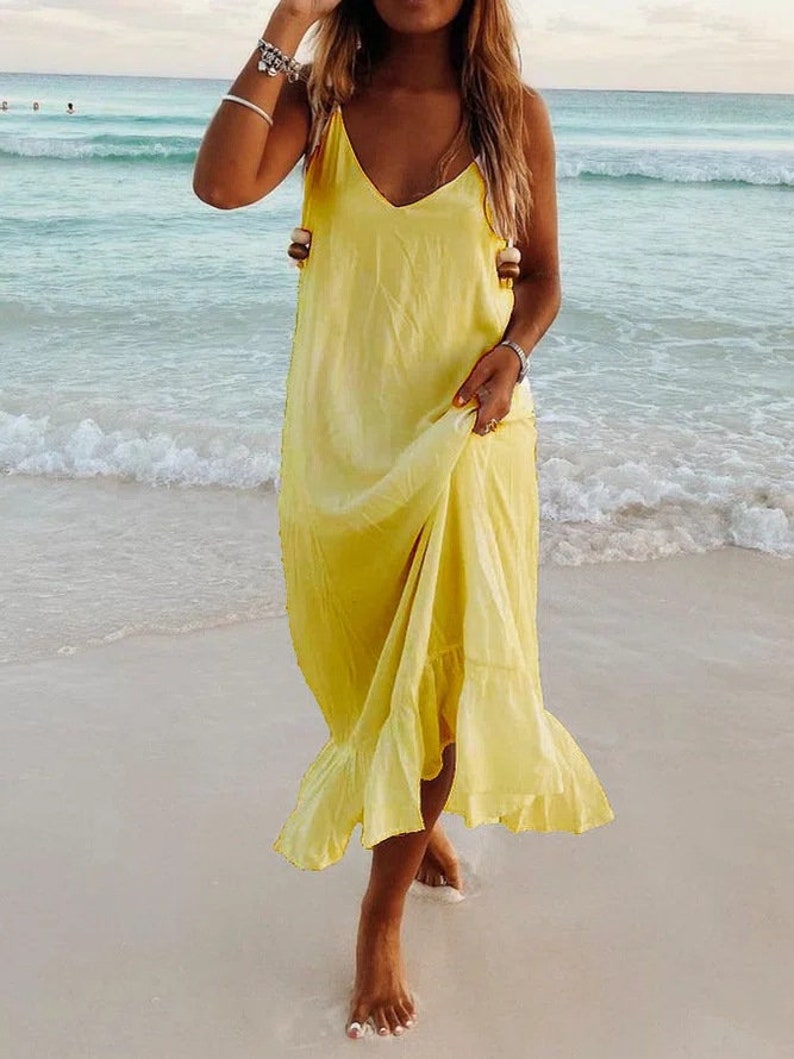 Beach Boho Dress Bohemian Festival Dress Boho Long Maxi Dress - Etsy