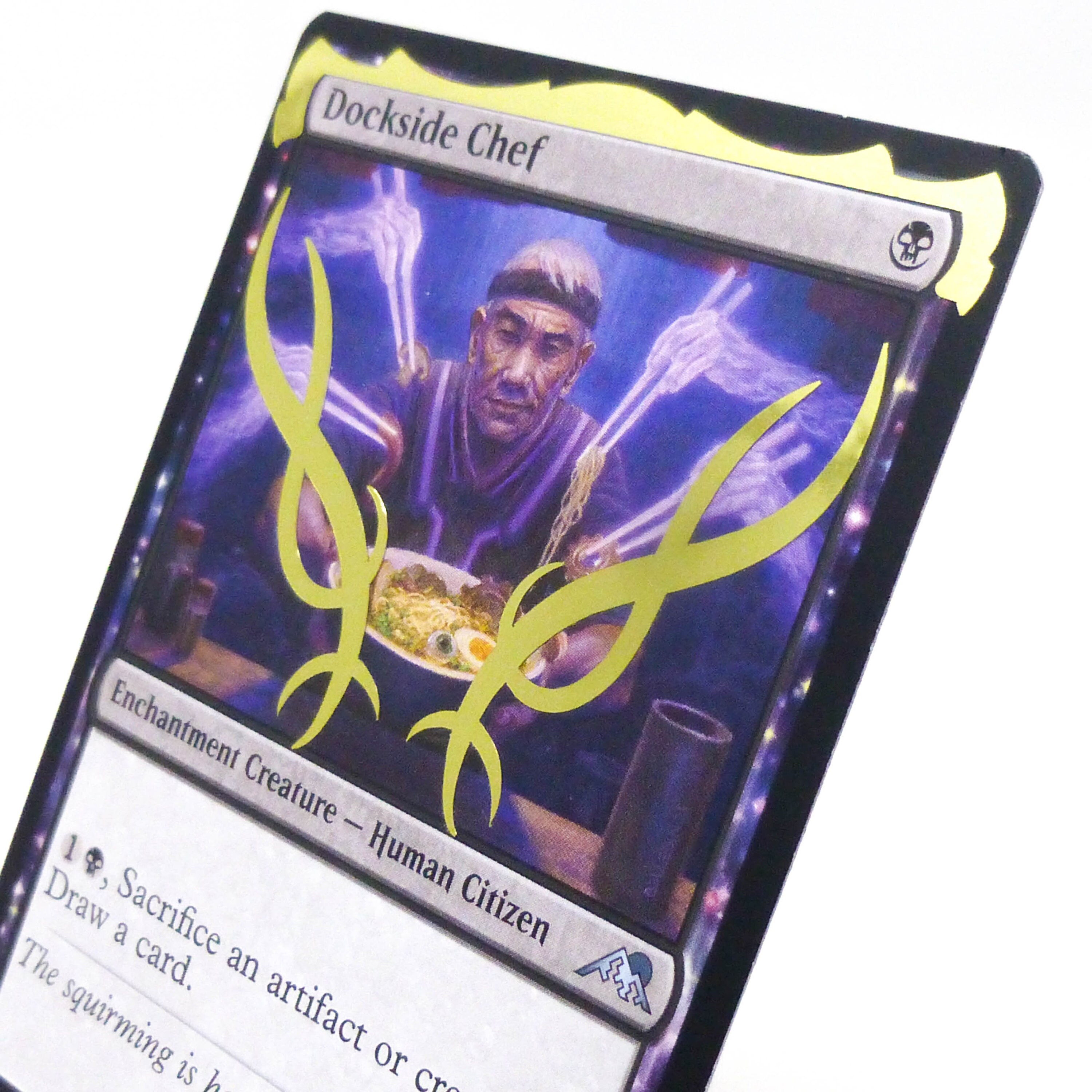 Dockside Chef MTG CARD Altered Golden Foil Vinyl Magic the Gathering ...