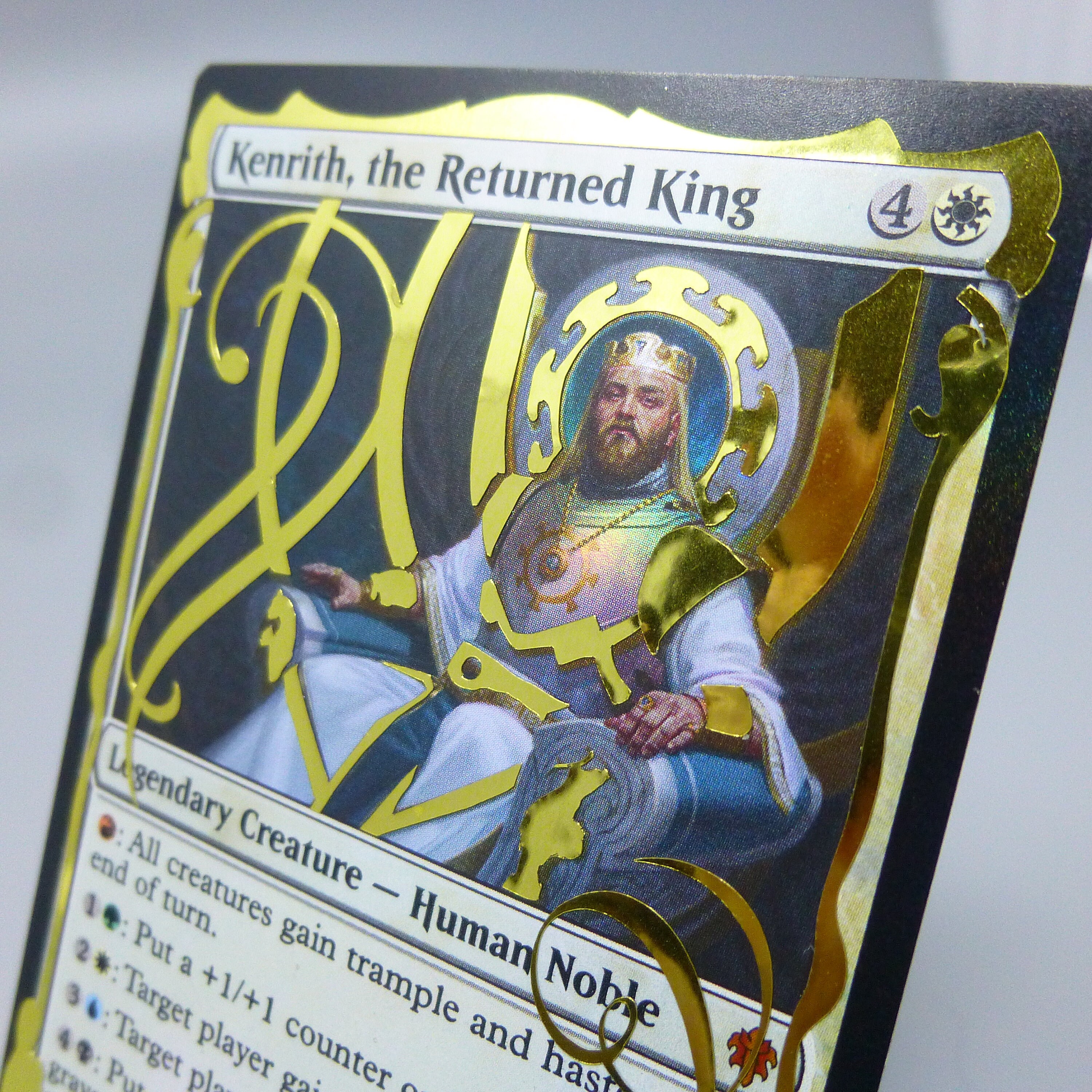 Kenrith, the Returned King commander MTG CARD Altered Gold Foil Vinyl ...