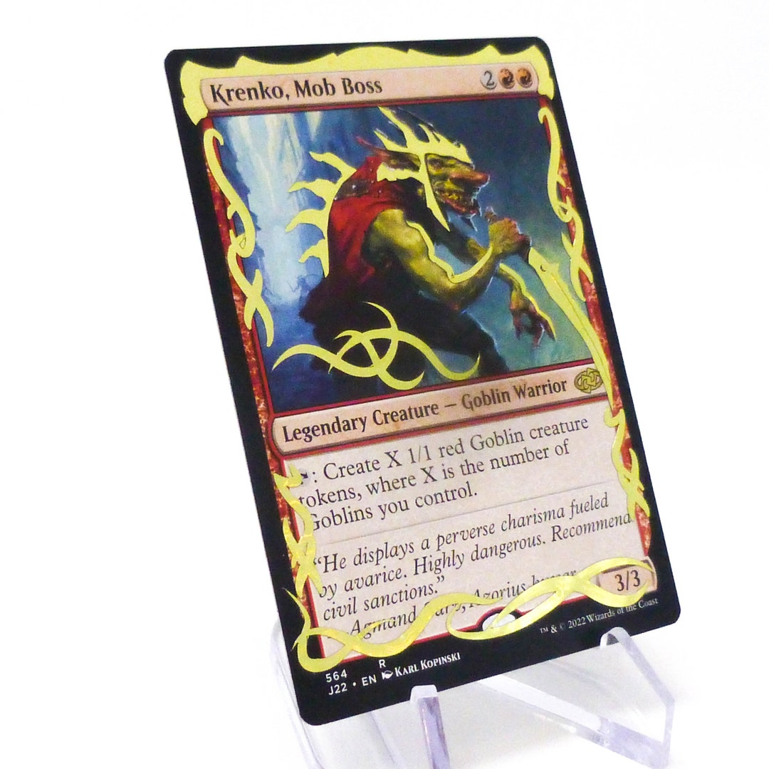 Krenko, Mob Boss (commander) - MTG CARD * Altered Golden Foil Vinyl ...