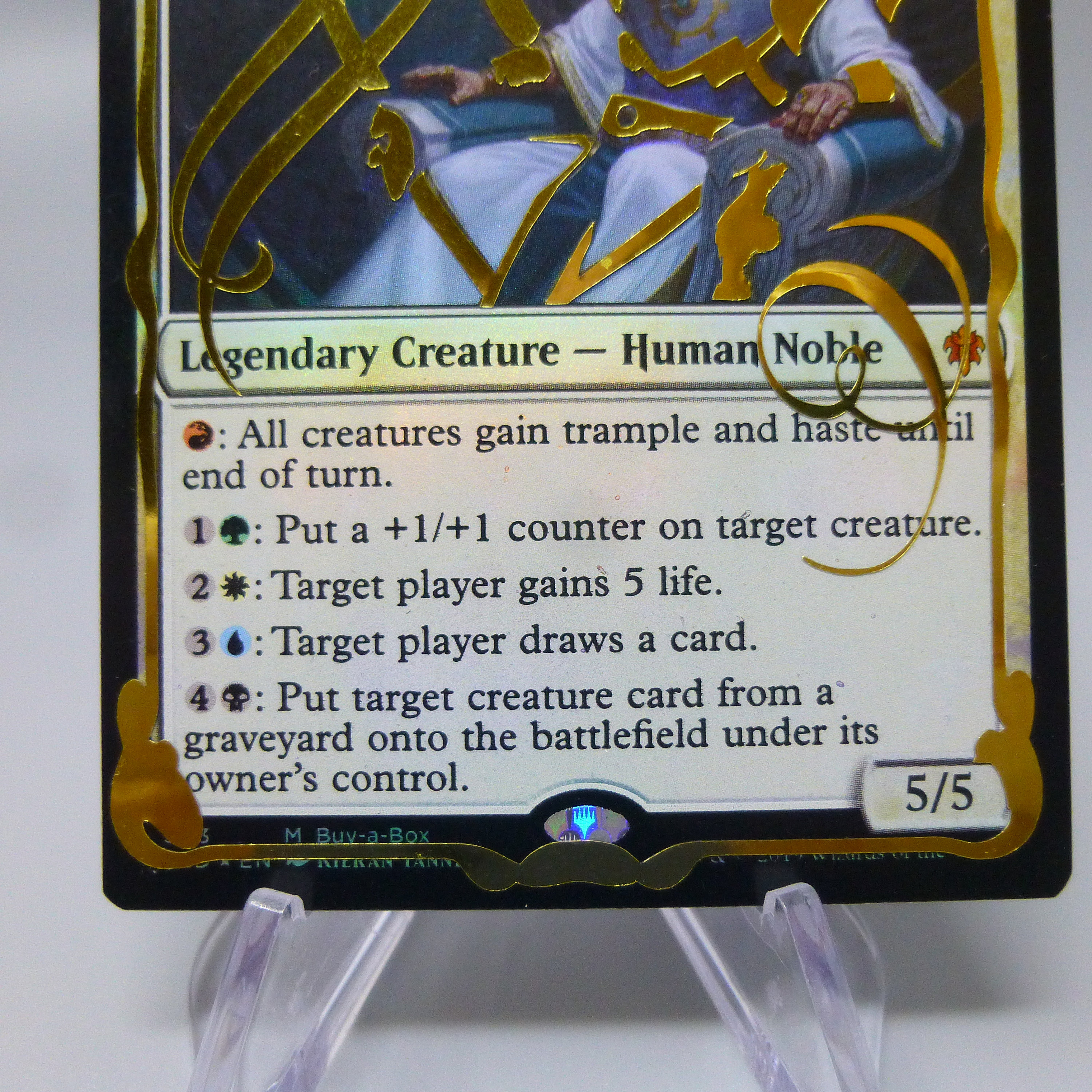 Kenrith, the Returned King commander MTG CARD Altered Gold Foil Vinyl ...