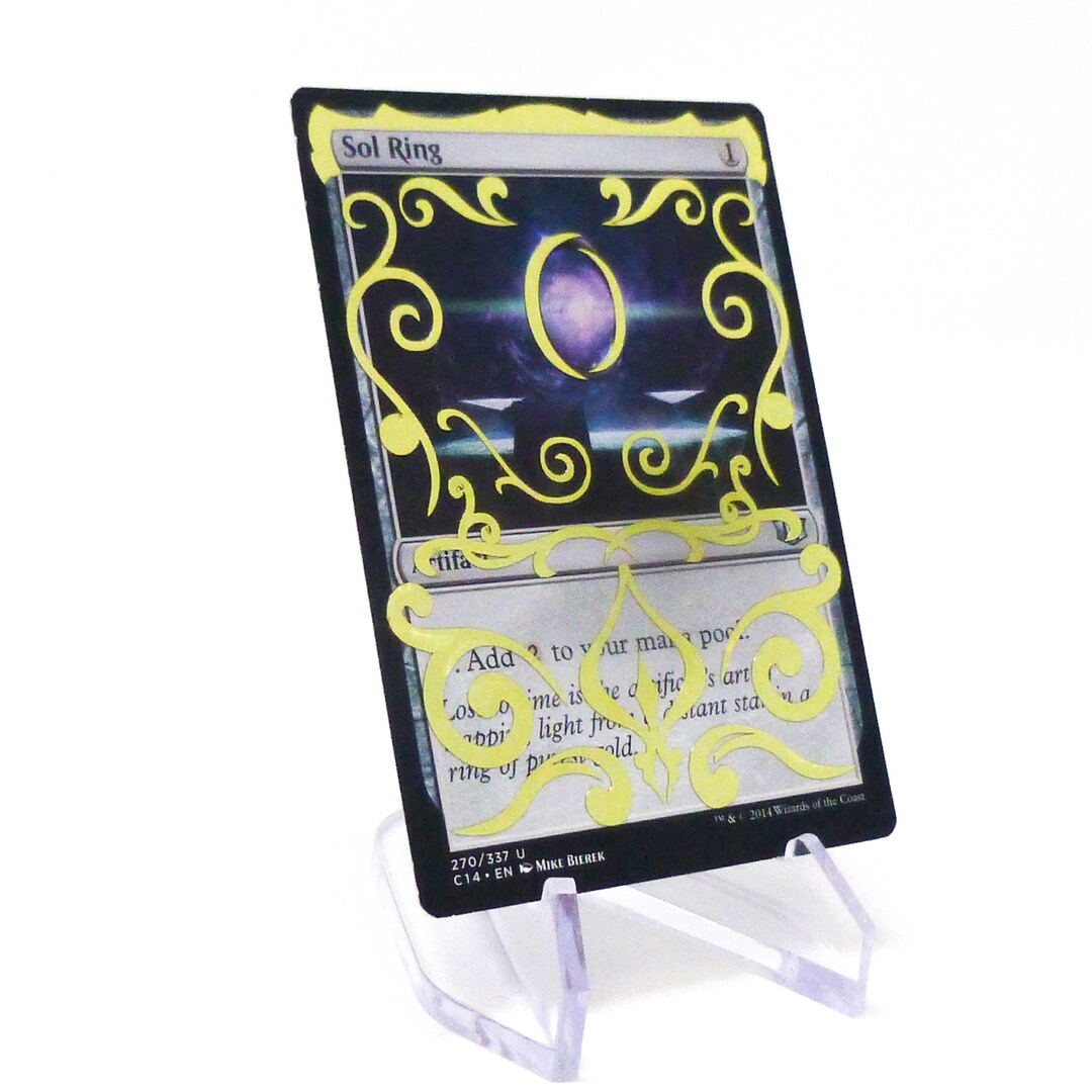 Sol Ring - MTG CARD * Altered Gold Foil Vinyl* Magic the Gathering ...