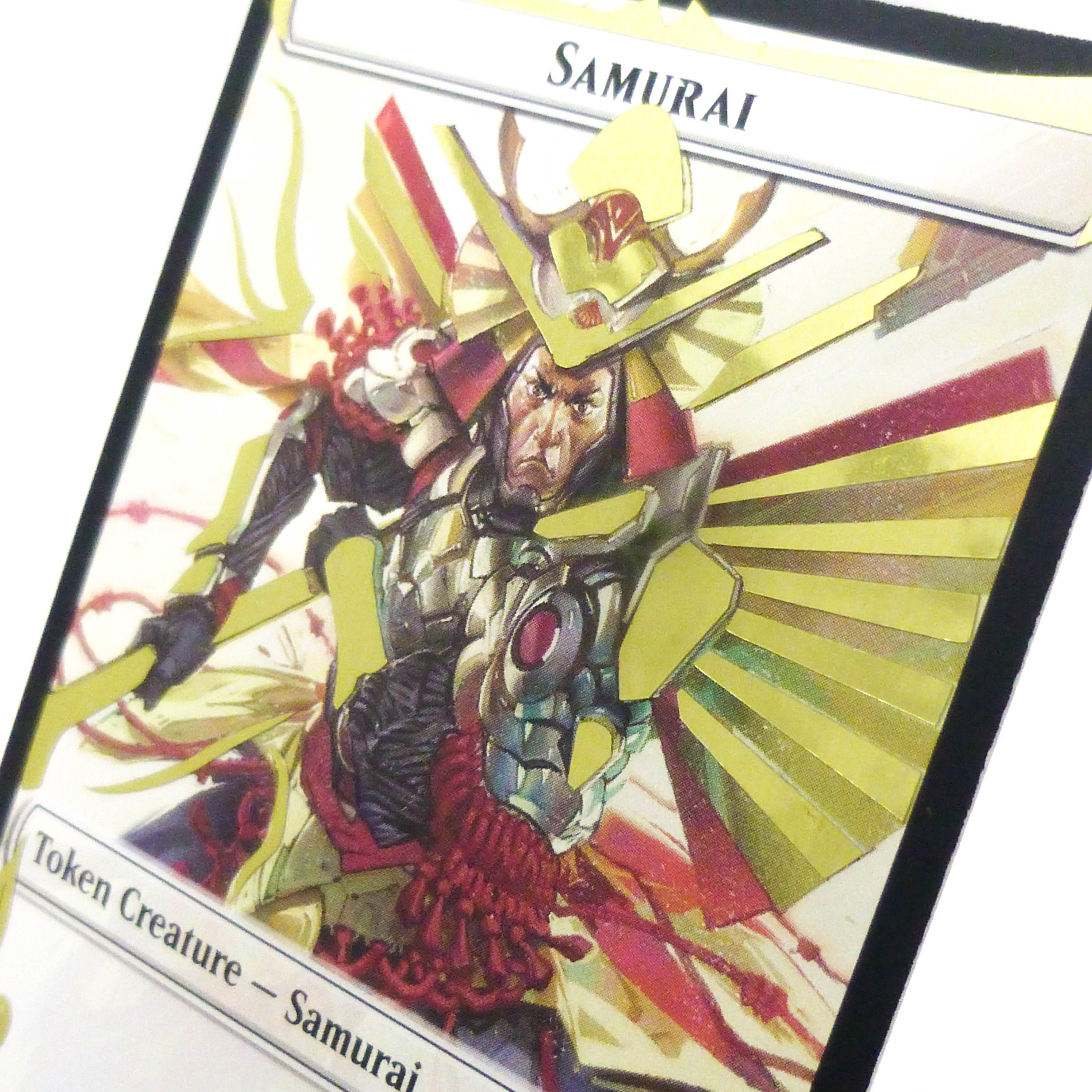 Samurai Token - MTG CARD * Altered Gold Foil Vinyl* Magic the Gathering ...