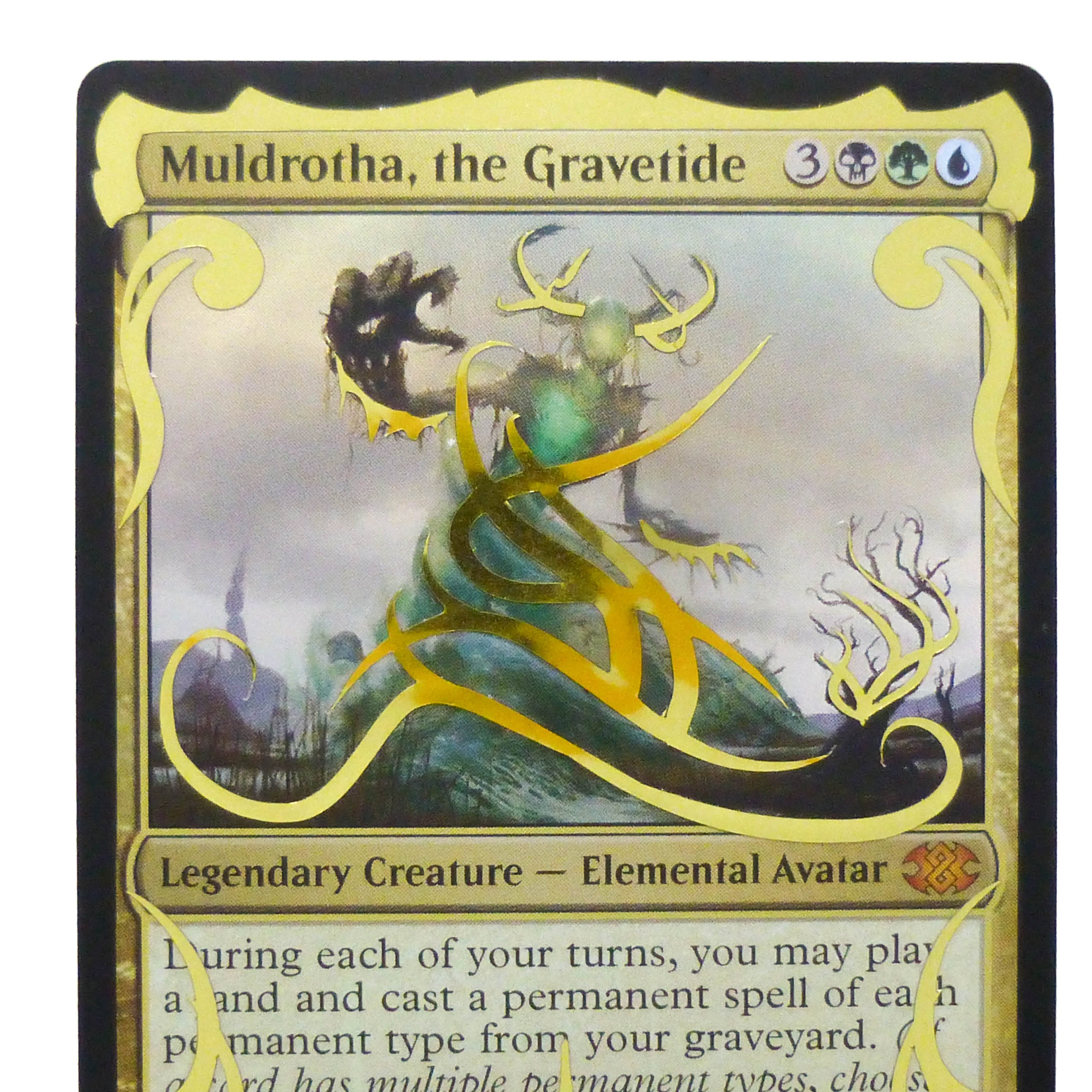 Muldrotha, the Gravetide (commander) - MTG CARD * Altered Gold Foil ...