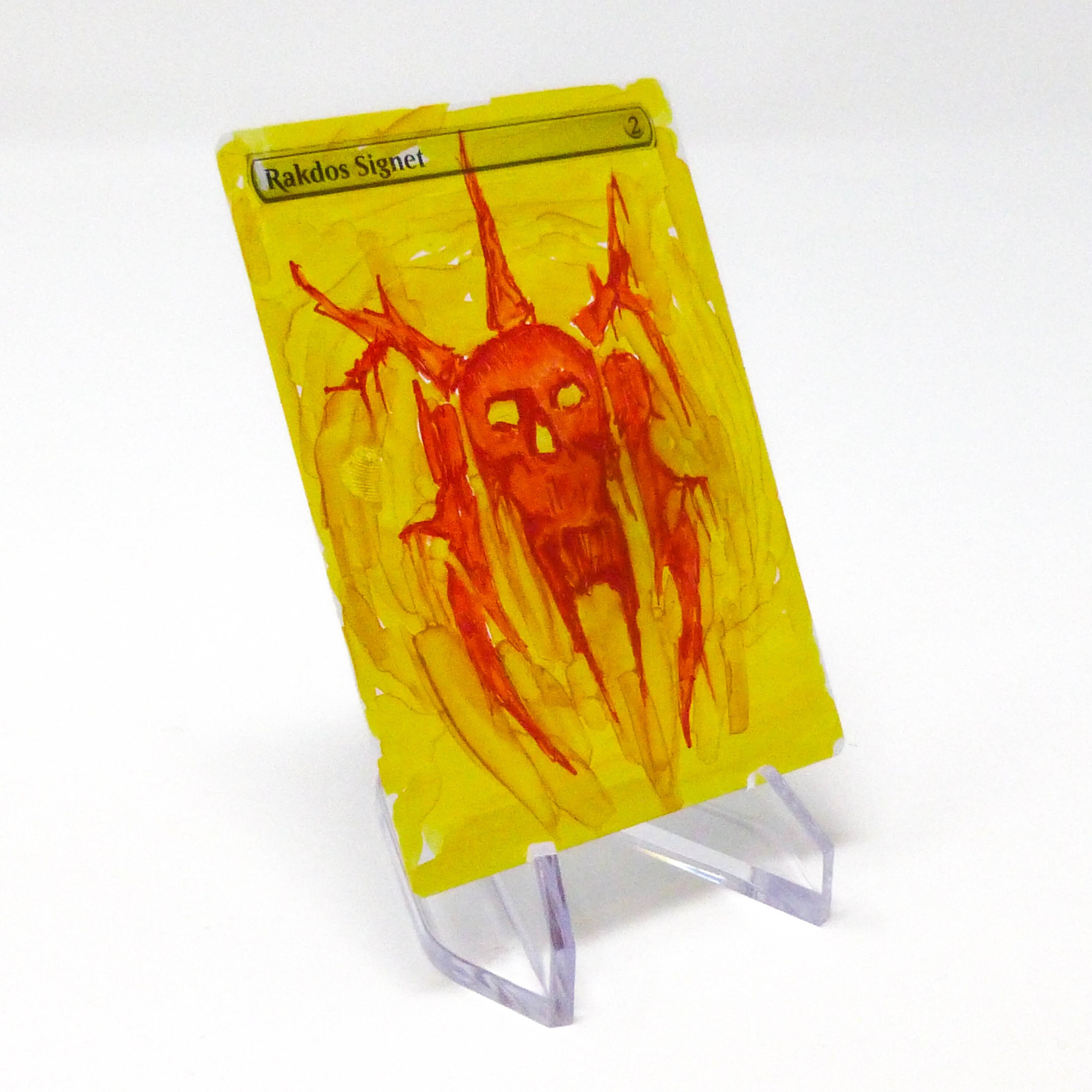 Rakdos Signet - Altered Art Magic the Gathering Card - Hand Painted ...