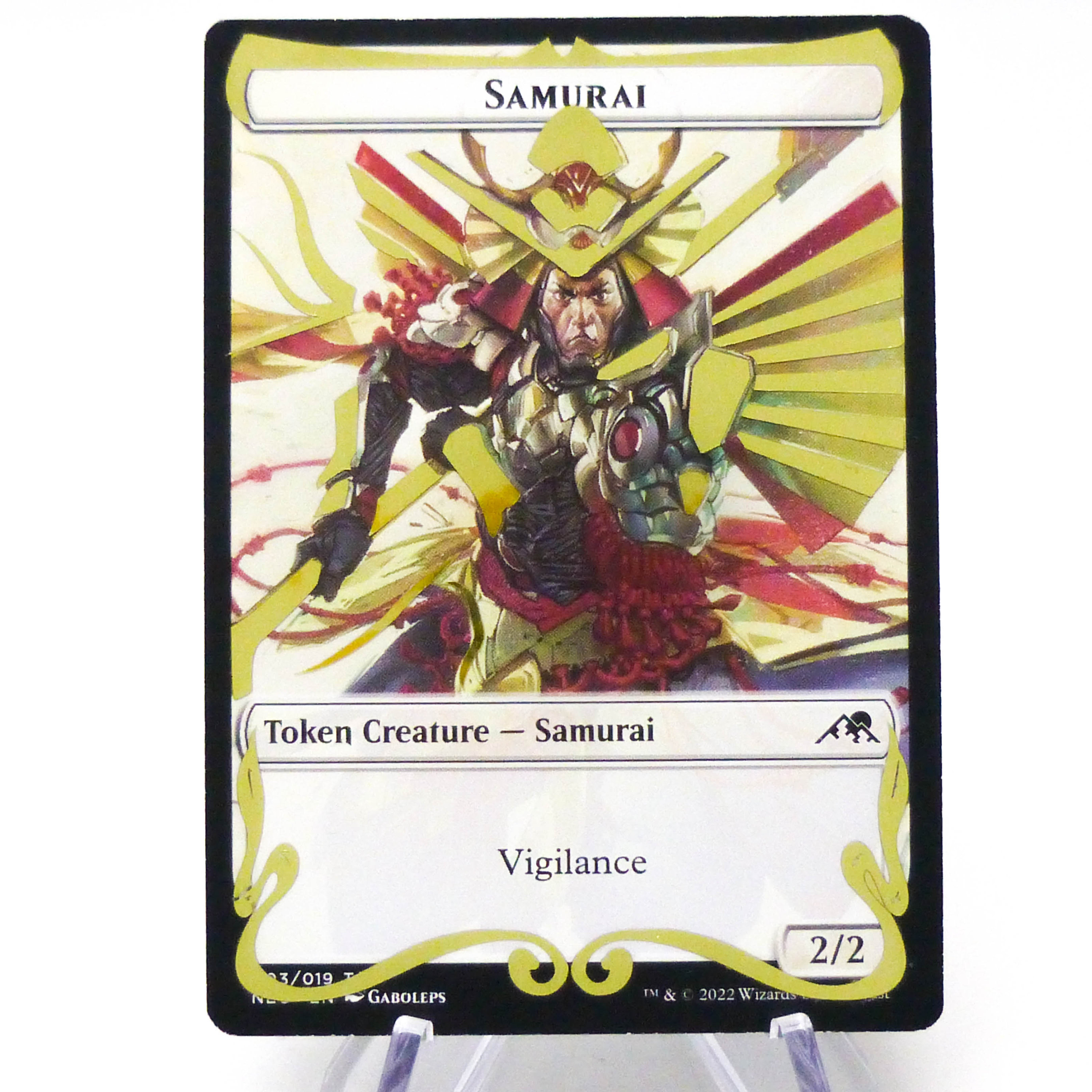 Samurai Token - MTG CARD * Altered Gold Foil Vinyl* Magic the Gathering ...