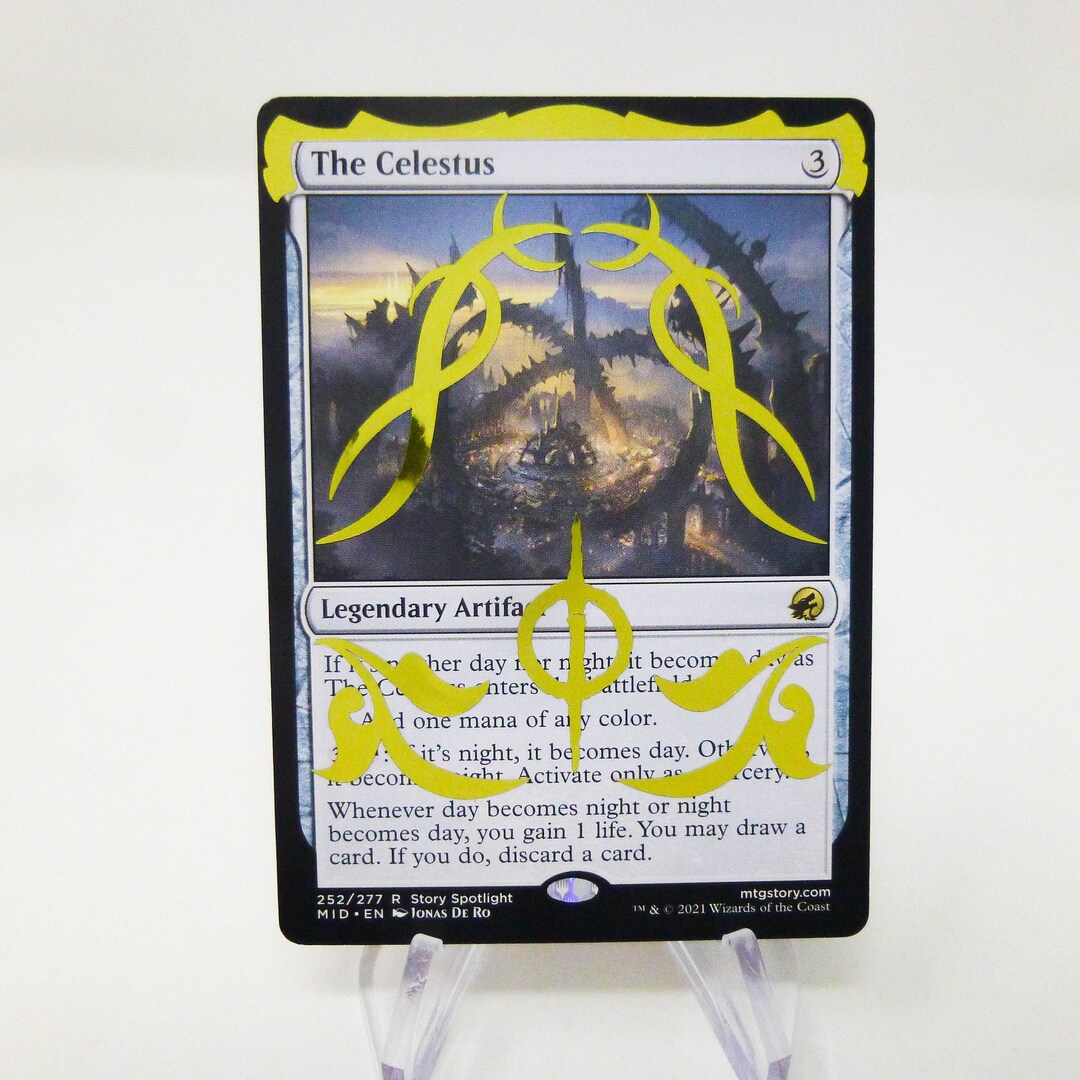 The Celestus MTG CARD Altered Golden Foil Vinyl Magic the - Etsy
