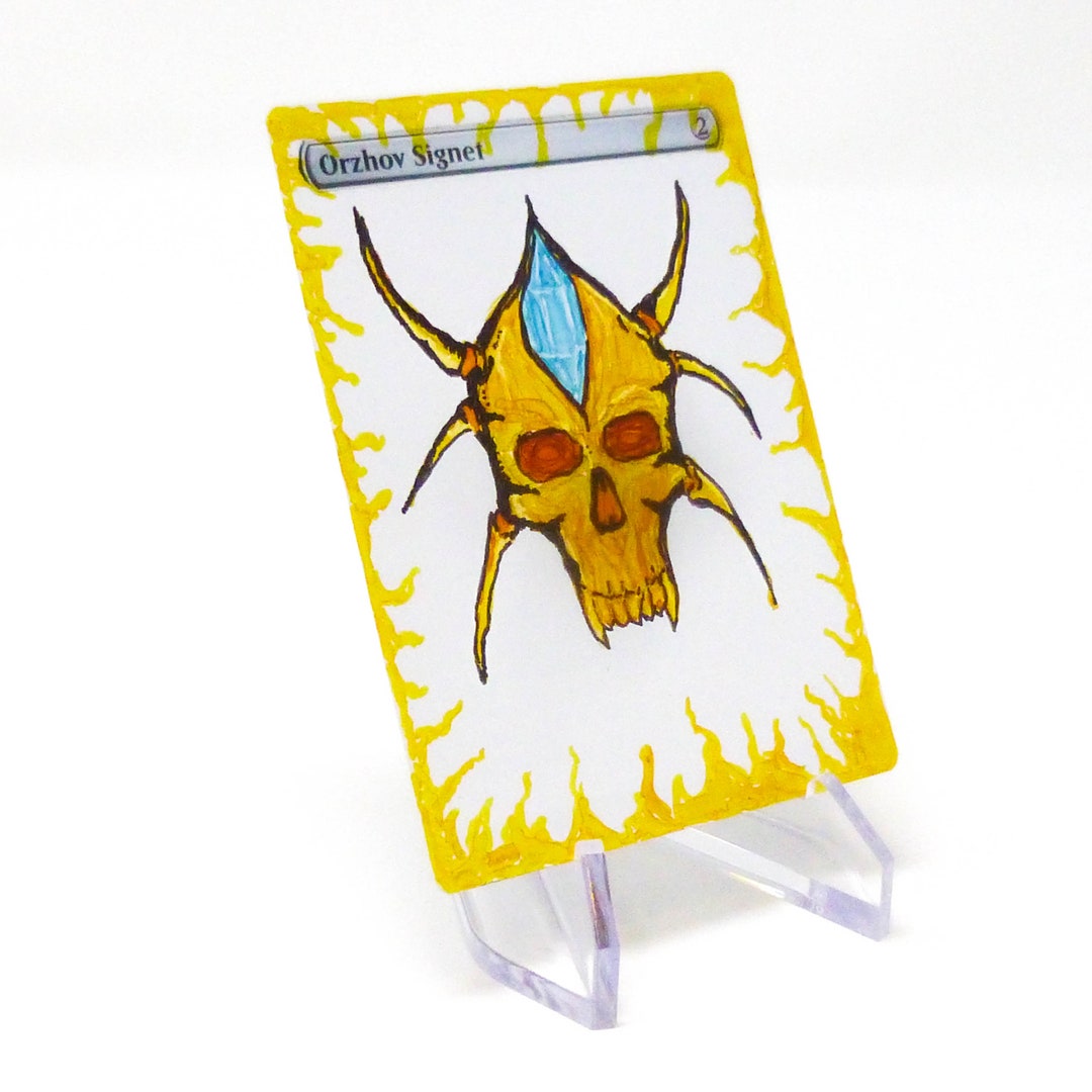Orzhov Signet - Altered Art Magic the Gathering Card - Hand Painted ...