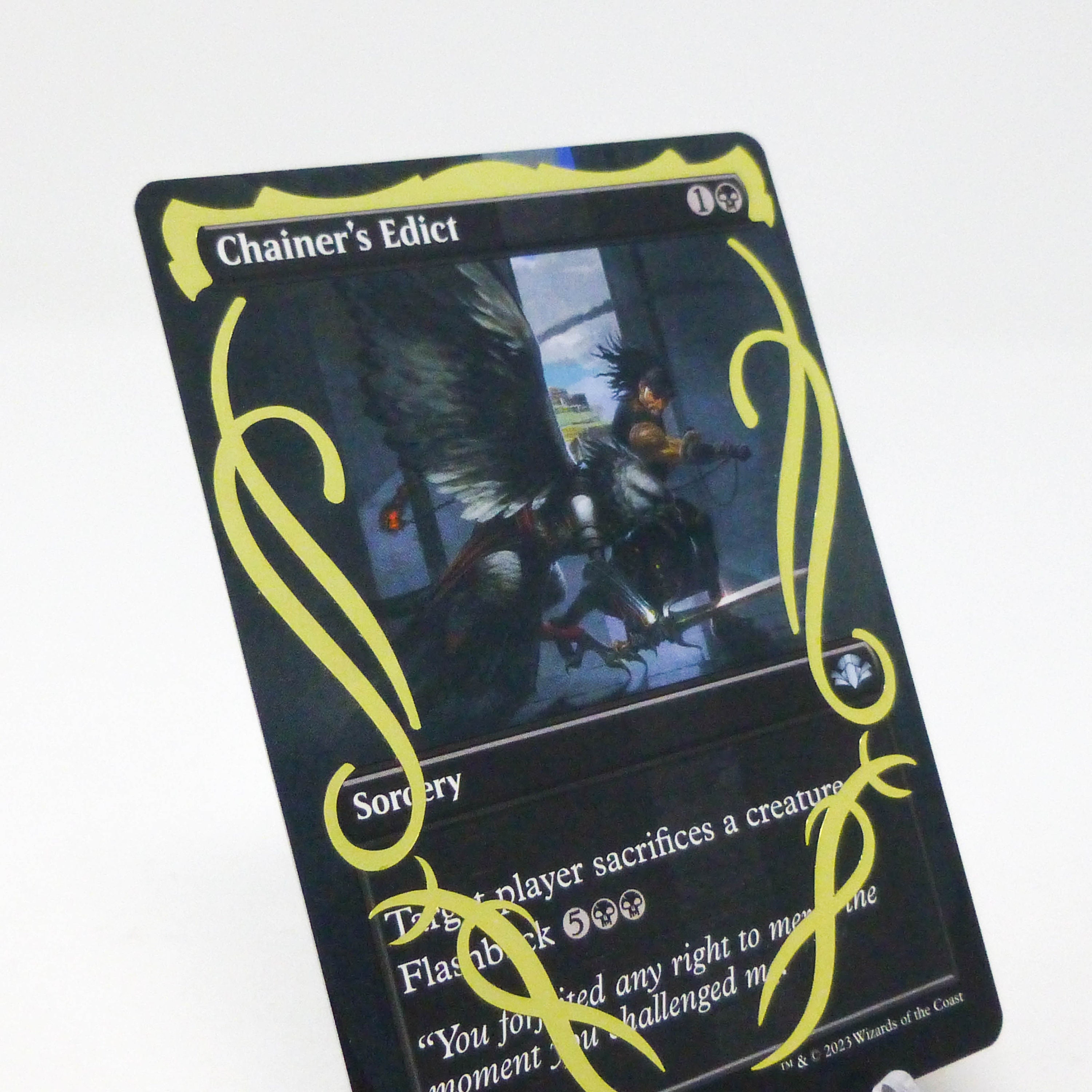 Alter Chainer's Edict DMR Mtg Card altered Gold Foil Vinyl Magic the ...