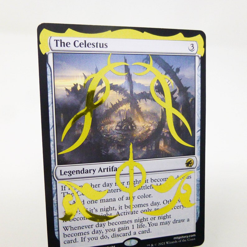 The Celestus MTG CARD Altered Golden Foil Vinyl Magic the - Etsy