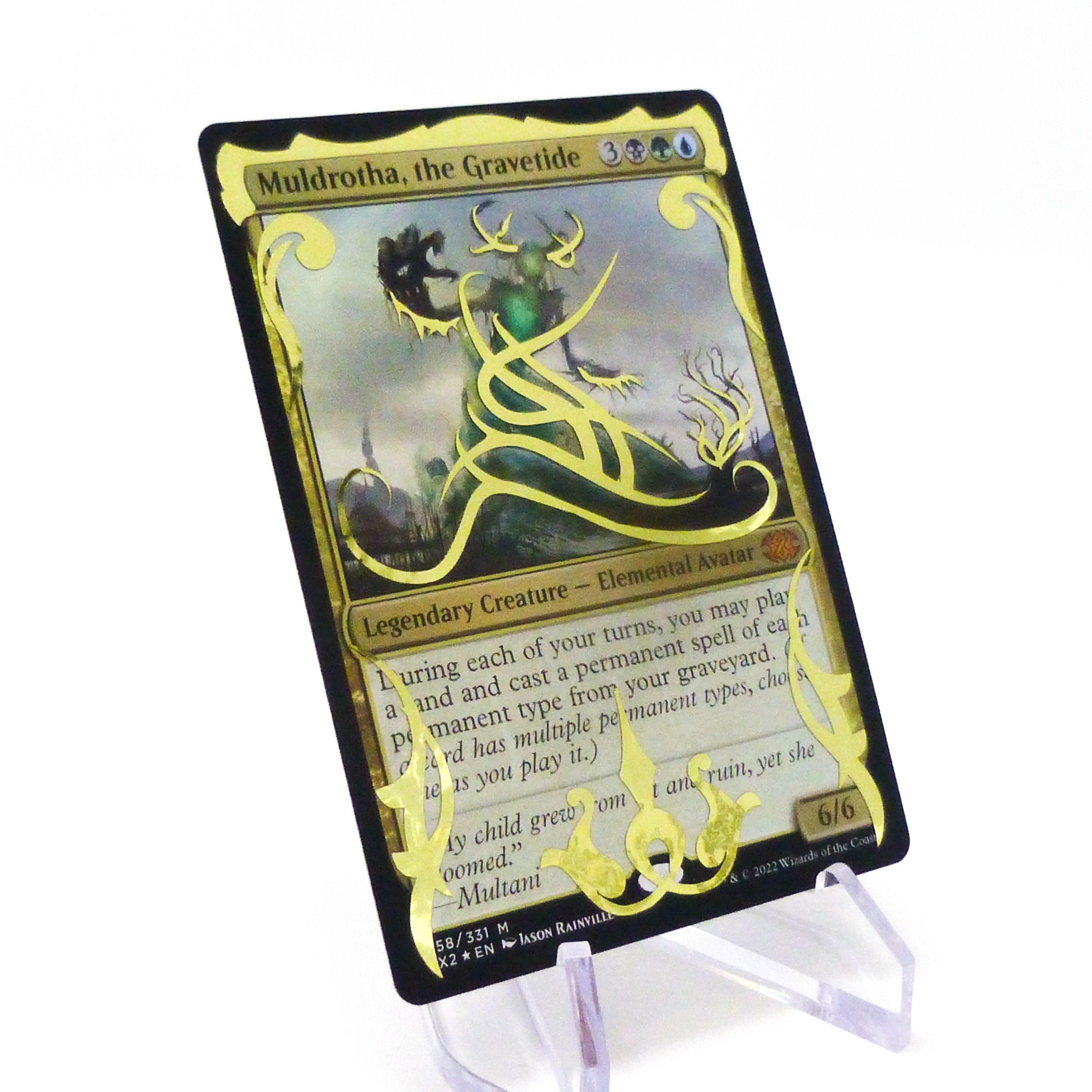 Muldrotha, the Gravetide (commander) - MTG CARD * Altered Gold Foil ...