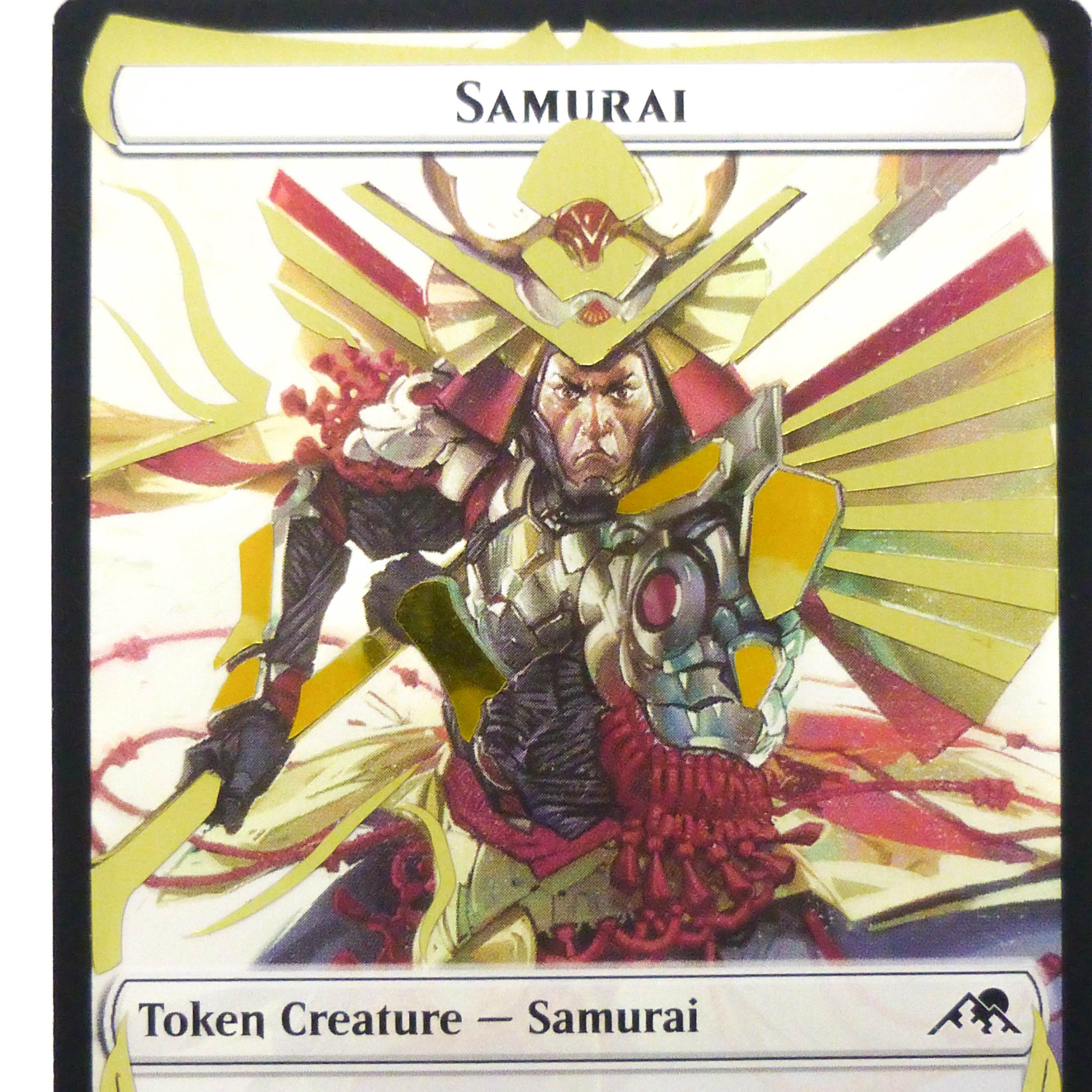 Samurai Token - MTG CARD * Altered Gold Foil Vinyl* Magic the Gathering ...