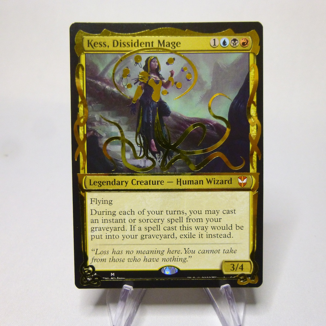 Kess Dissident Mage Commander MTG CARD Altered Gold Foil - Etsy