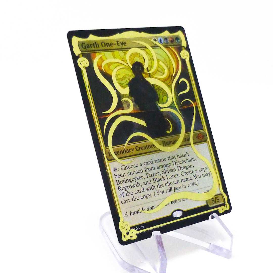 Garth One-eye (commander) - MTG CARD * Altered Gold Foil Vinyl* Magic ...
