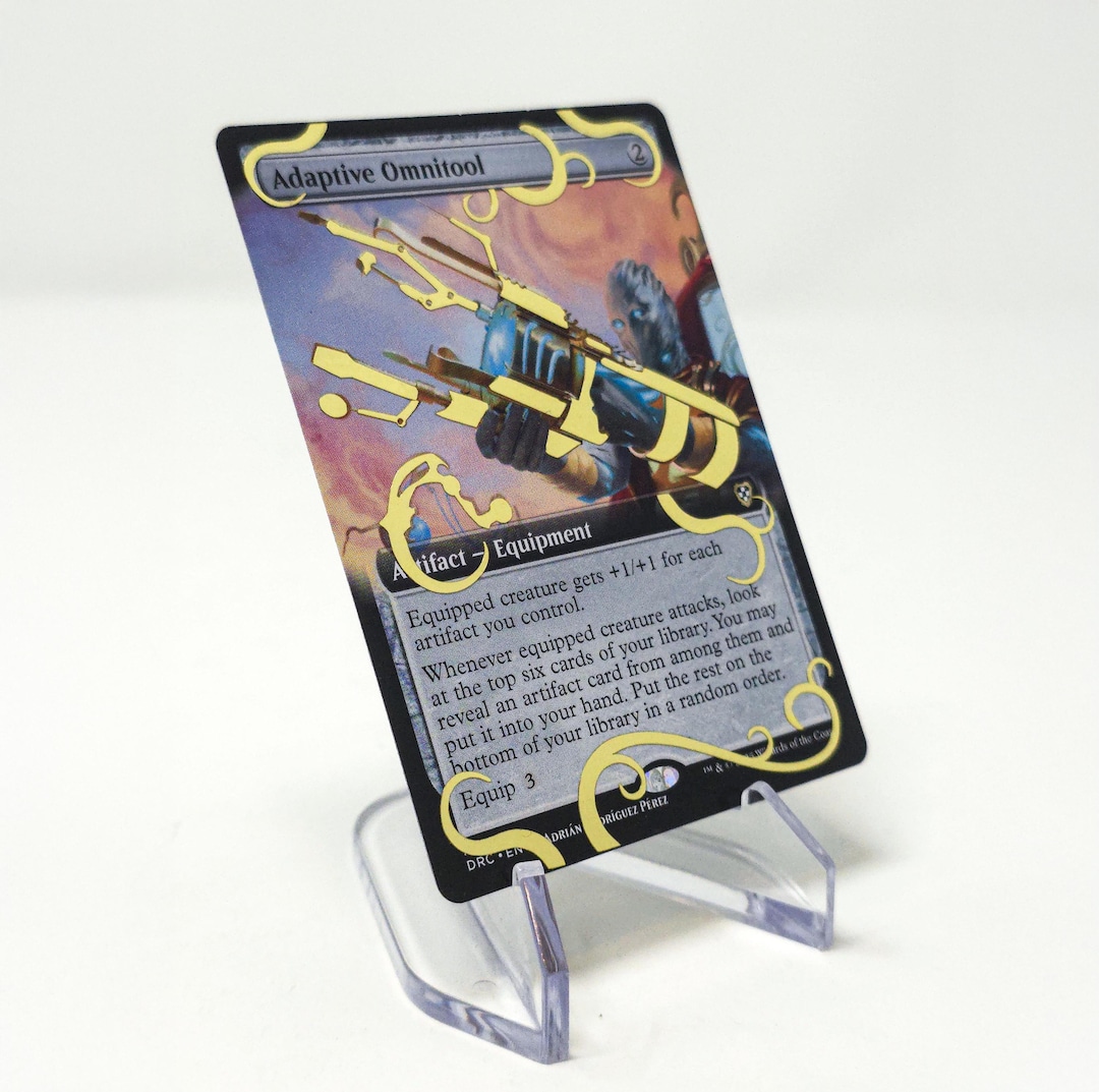 Adaptive Omnitool - MTG CARD * Altered Golden Foil Vinyl* Magic the ...