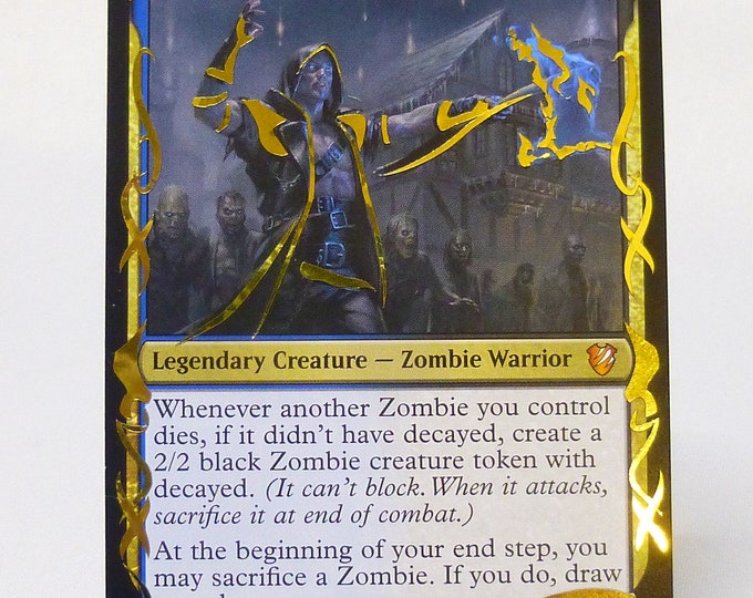 Wilhelt, the Rotcleaver - Commander MTG CARD * Altered Gold Foil Vinyl ...