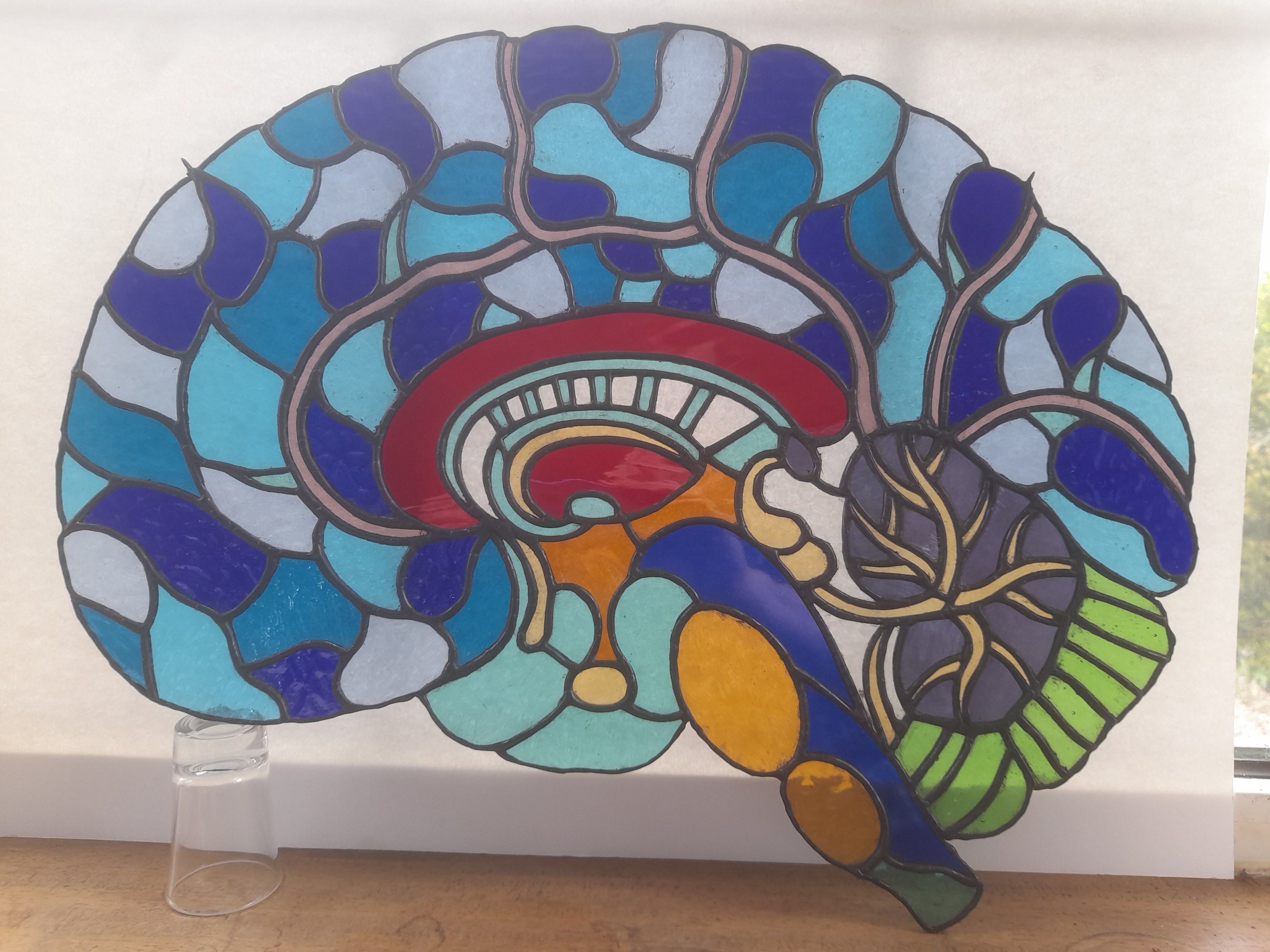Stained Glass Brain - Etsy