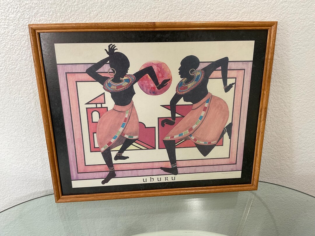 African American Art Print Uhuru Freedom 17x21” by Artist Edward Hale ...