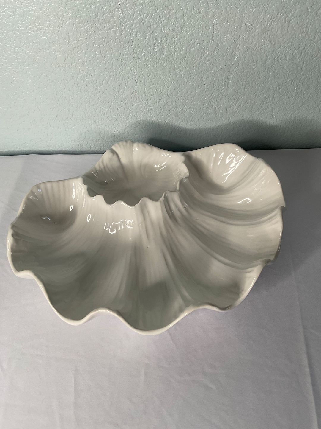 Clam Shell/ Oyster Dish 1960’s White Pottery Japan - Etsy