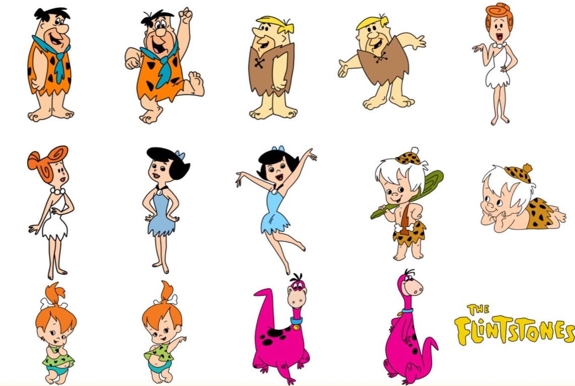 15 Layered Flintstones SVG Files for Cricut, Files, Svgs, Crafts ...