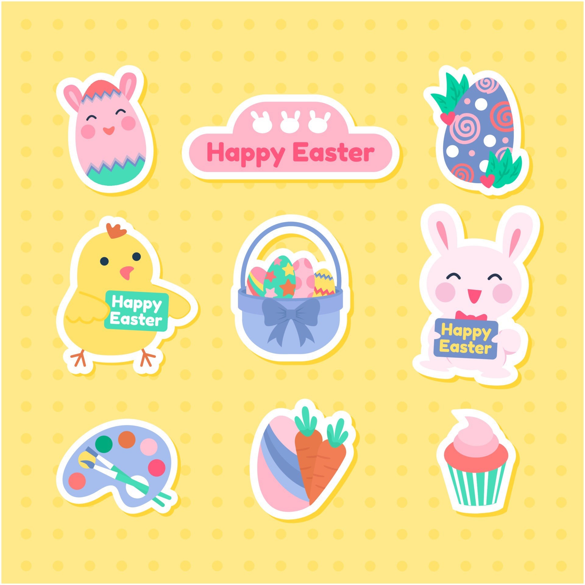 Easter Themed Sticker Set | Etsy