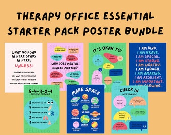 Self-talk Affirmations Growth Mindset Therapy Poster BUNDLE - Etsy