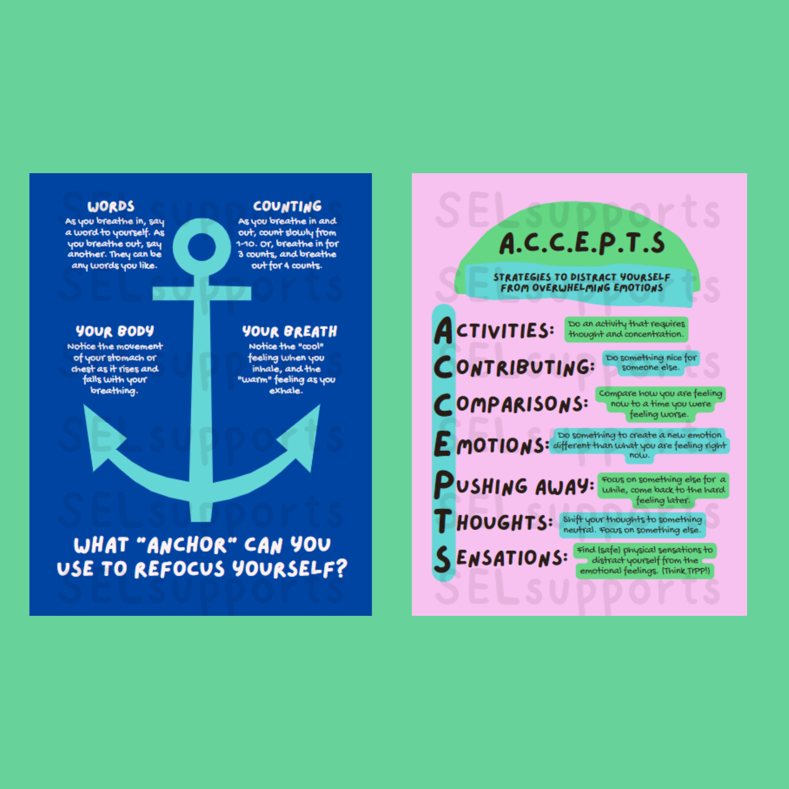 DBT Therapy Office Poster BUNDLE | 8.5x11 DIGITAL Download Mental ...