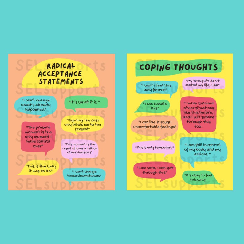 DBT Therapy Office Poster BUNDLE | 8.5x11 DIGITAL Download Mental ...