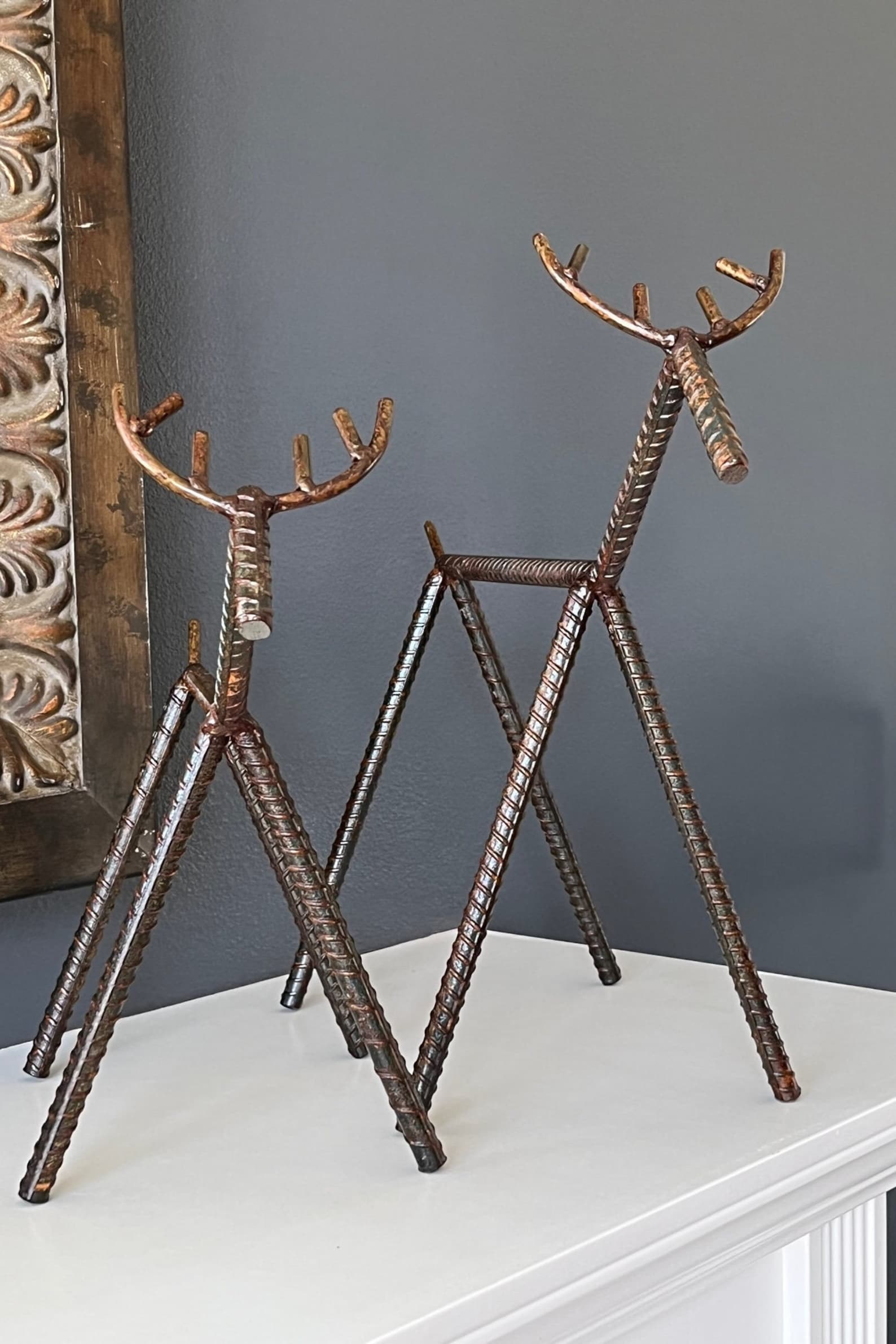 Rebar Reindeer Decoration for Christmas Holiday Reindeer - Etsy
