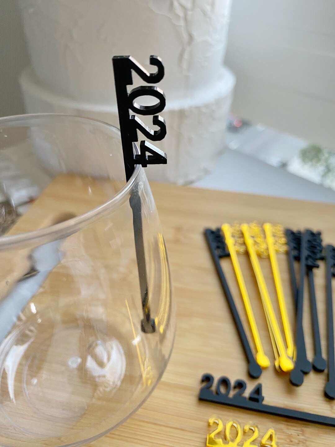 Graduation Year 2024 Acrylic Stirrer Set Custom Logo Name Drink Stirrer ...