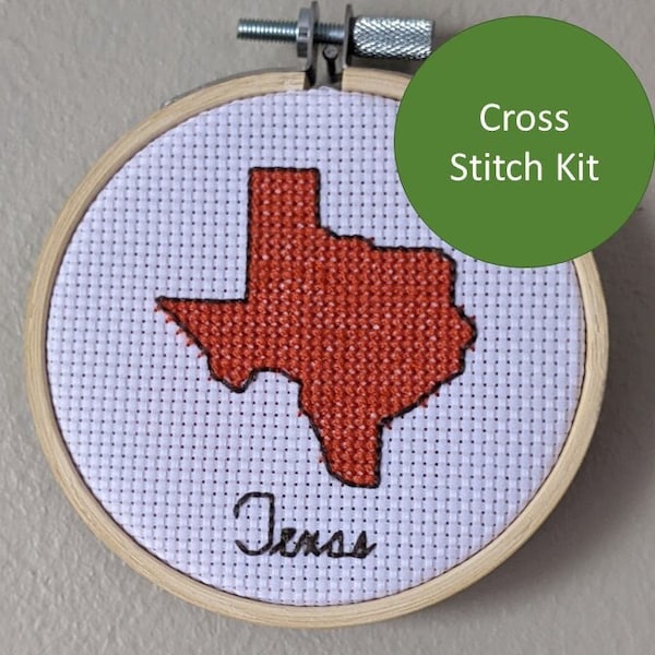 Texas Cross Stitch - Etsy