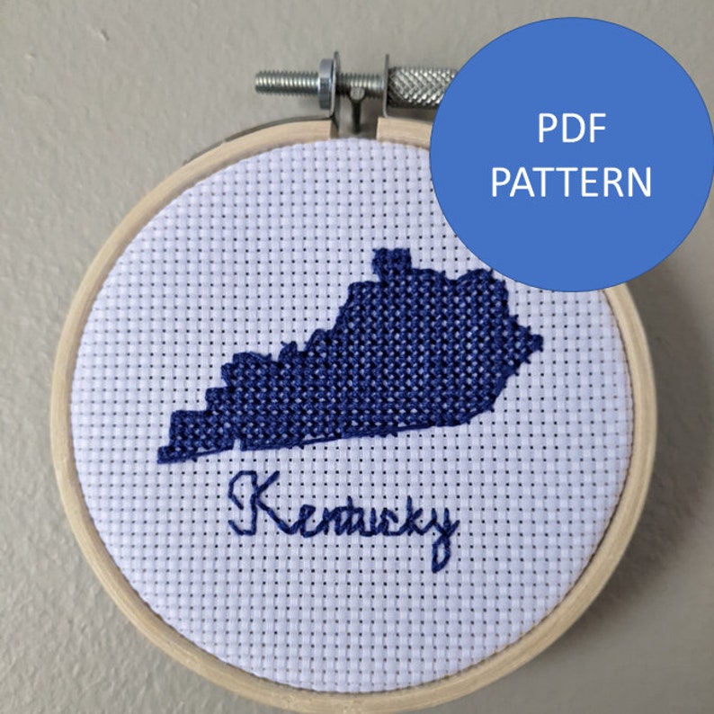 Kentucky Cross Stitch Pattern (PDF Pattern Only) - Etsy